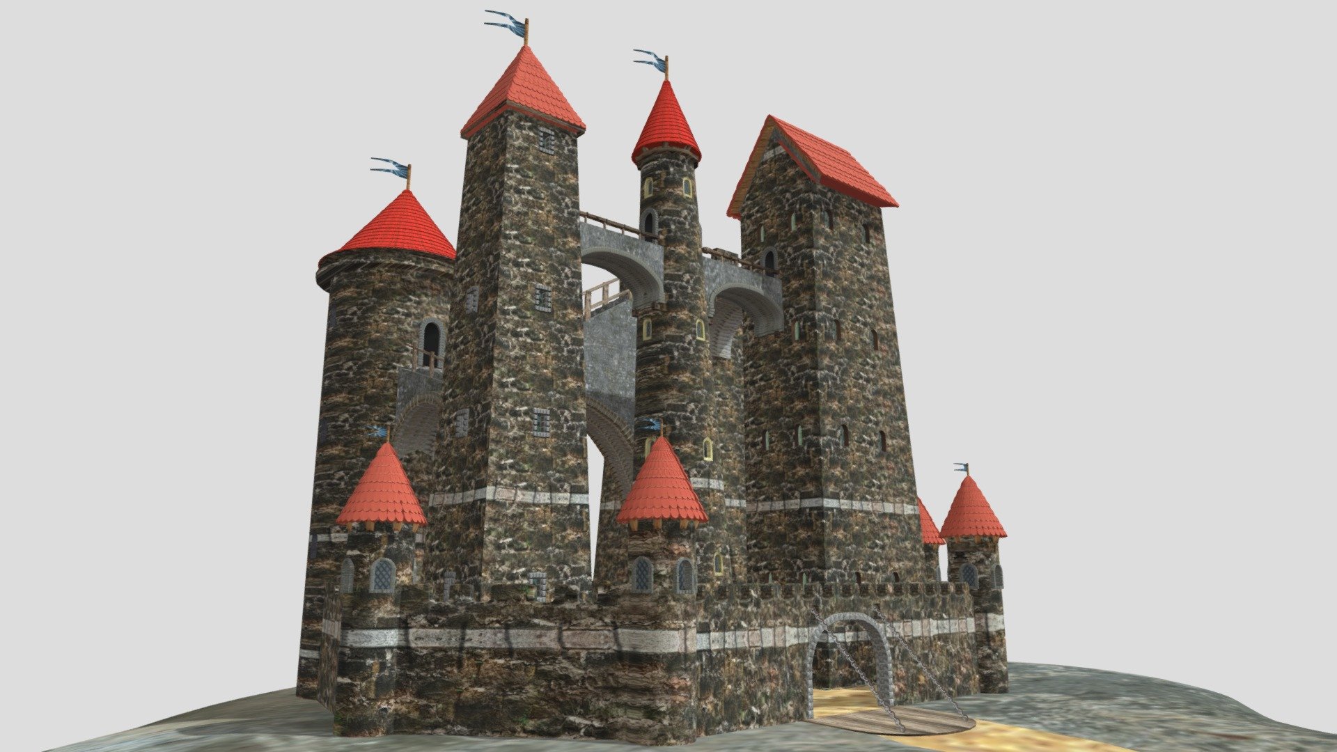 Castle 07 - Download Free 3D model by gogiart (@agt14032013) [eb9a26f] - Sketchfab