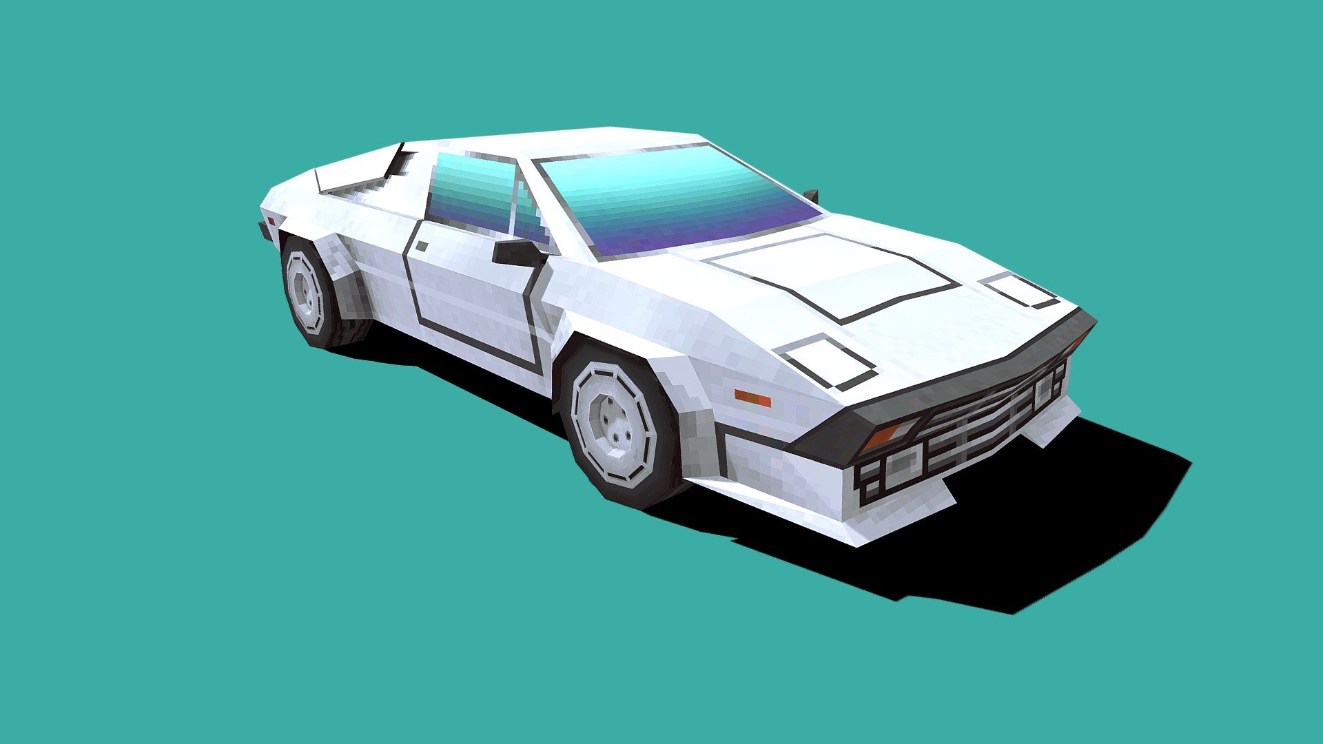 Low Poly PS1-Style Lamborghini Jalpa - Download Free 3D model by ...