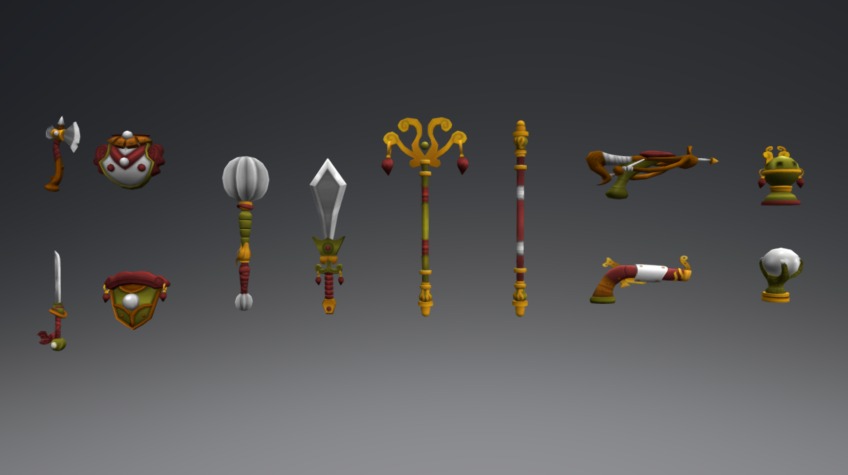 Weapons of character - Huntress - 3D model by Alejandra Narvaez ...