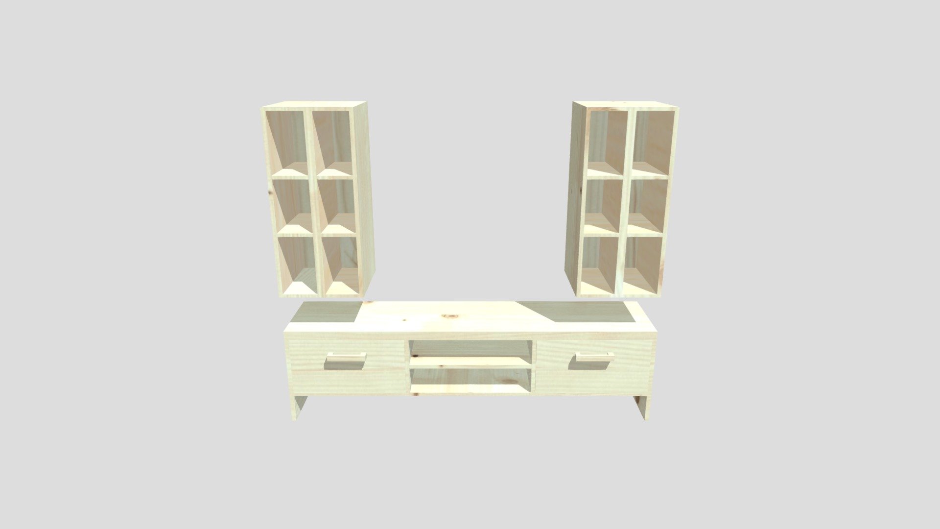 TV_stand_three - 3D model by zcnarchitecture [eba320a] - Sketchfab