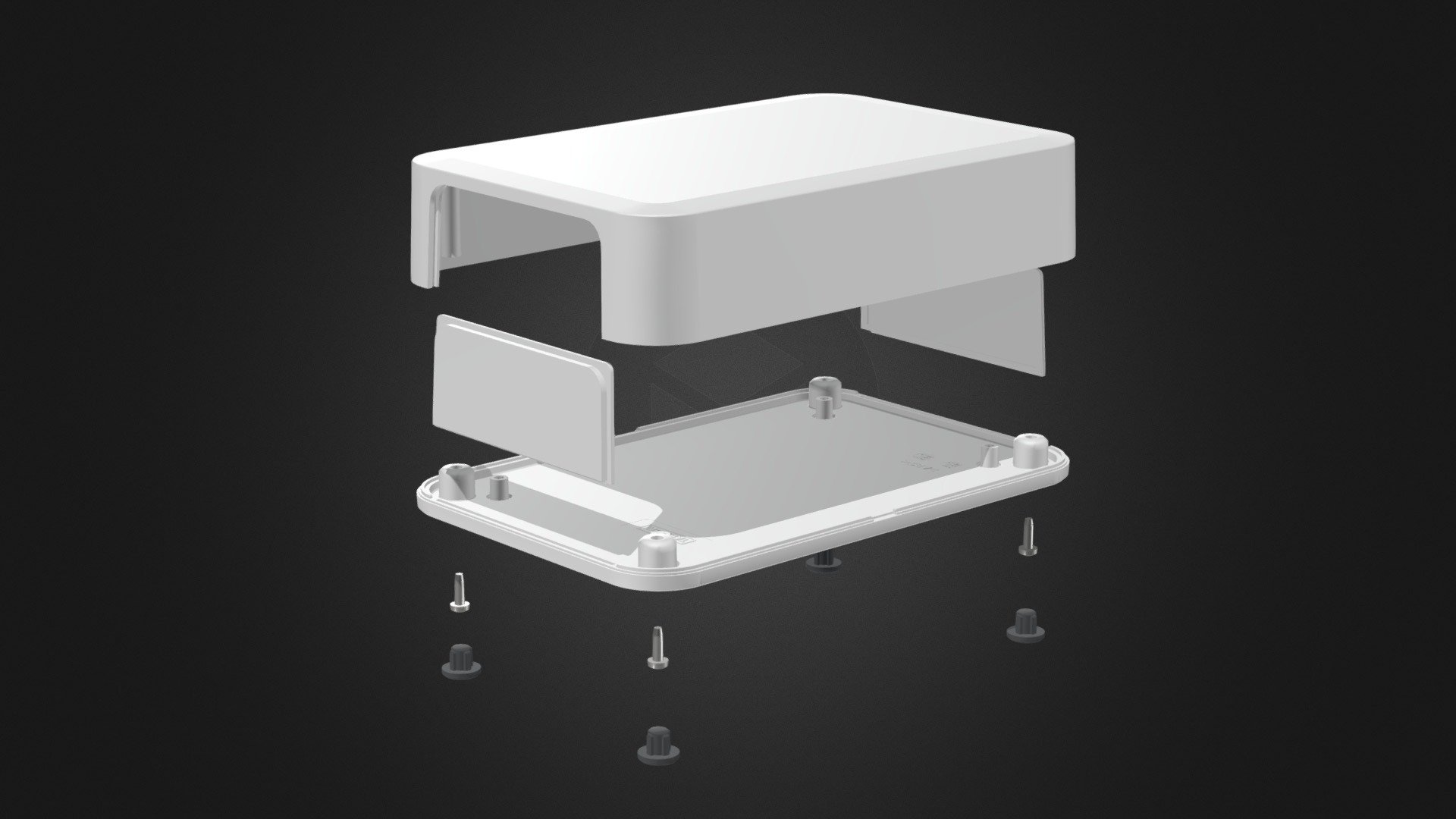Exploded view - FRONT/REAR PANEL TYPE ENCLOSURE - 3D model by ...