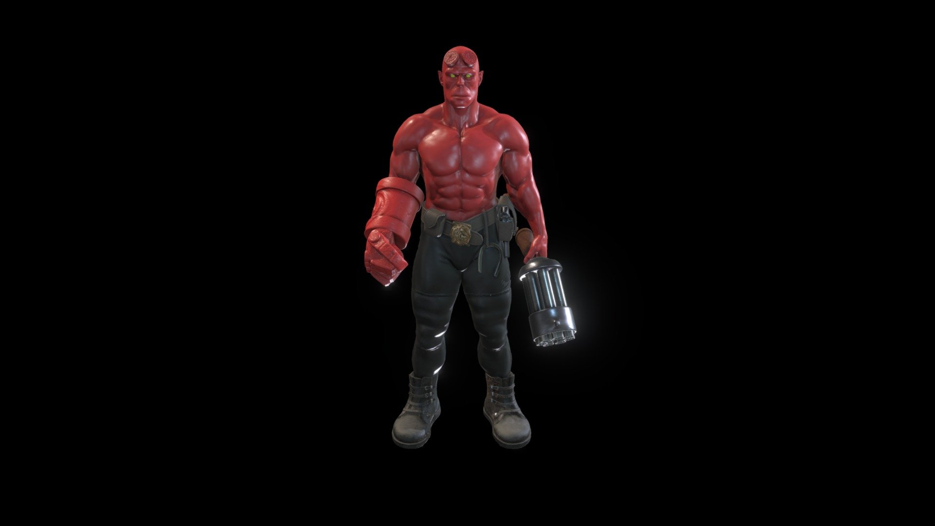 Hellboy by Facundo Galante - 3D model by escioner [eba6cf6] - Sketchfab