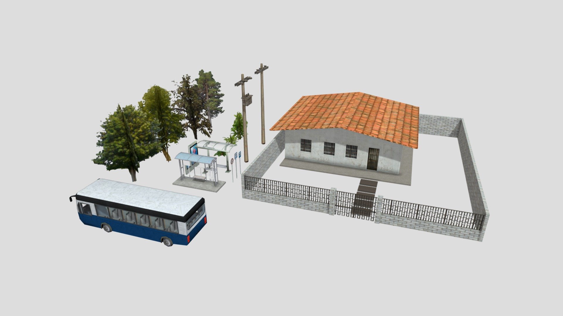 Bus stop props - Download Free 3D model by Elbolillo (@Elbolilloduro ...