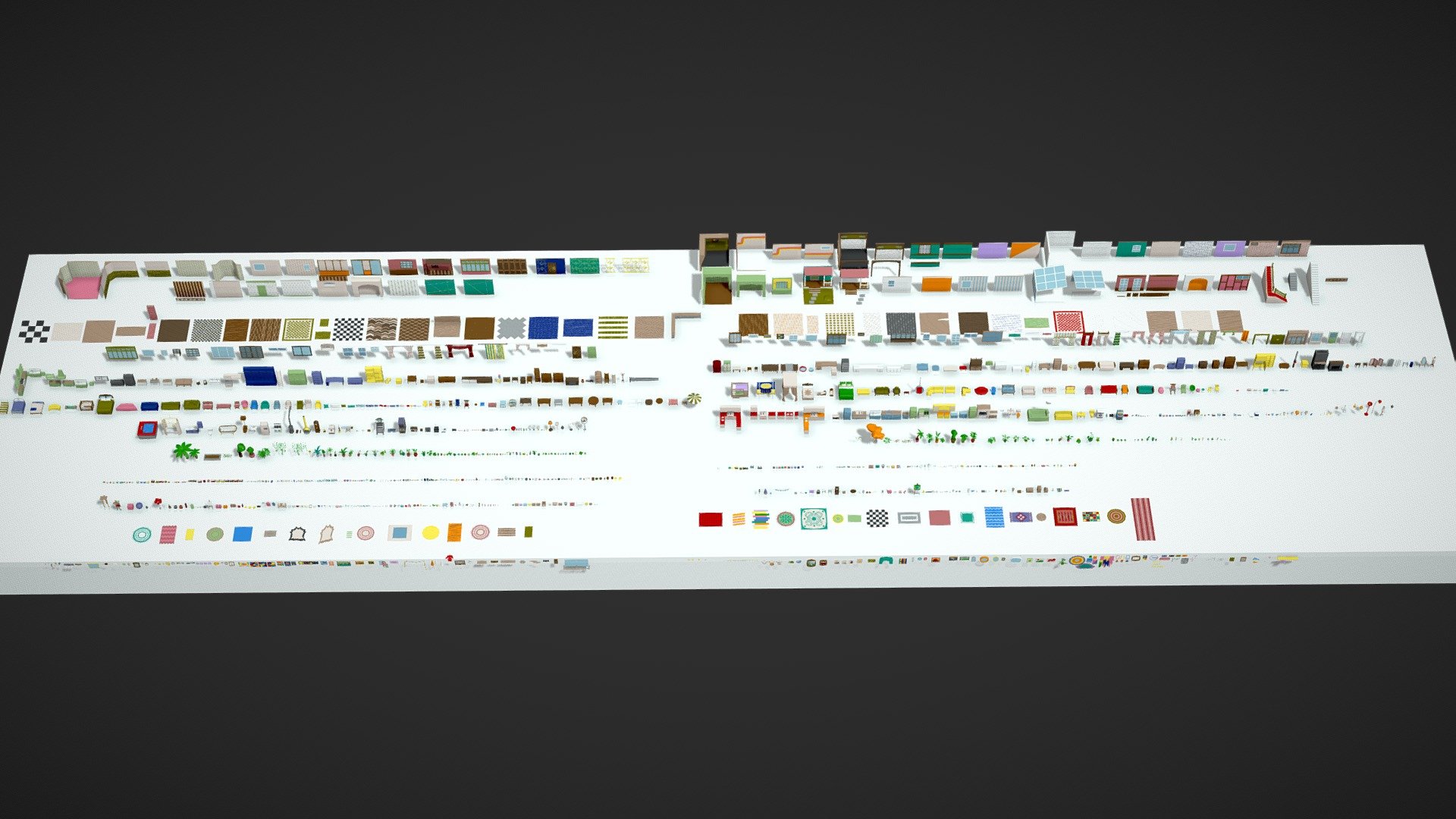 Low Poly Retro Interiors Pack - 3D model by Mnostva [ebb32cf] - Sketchfab