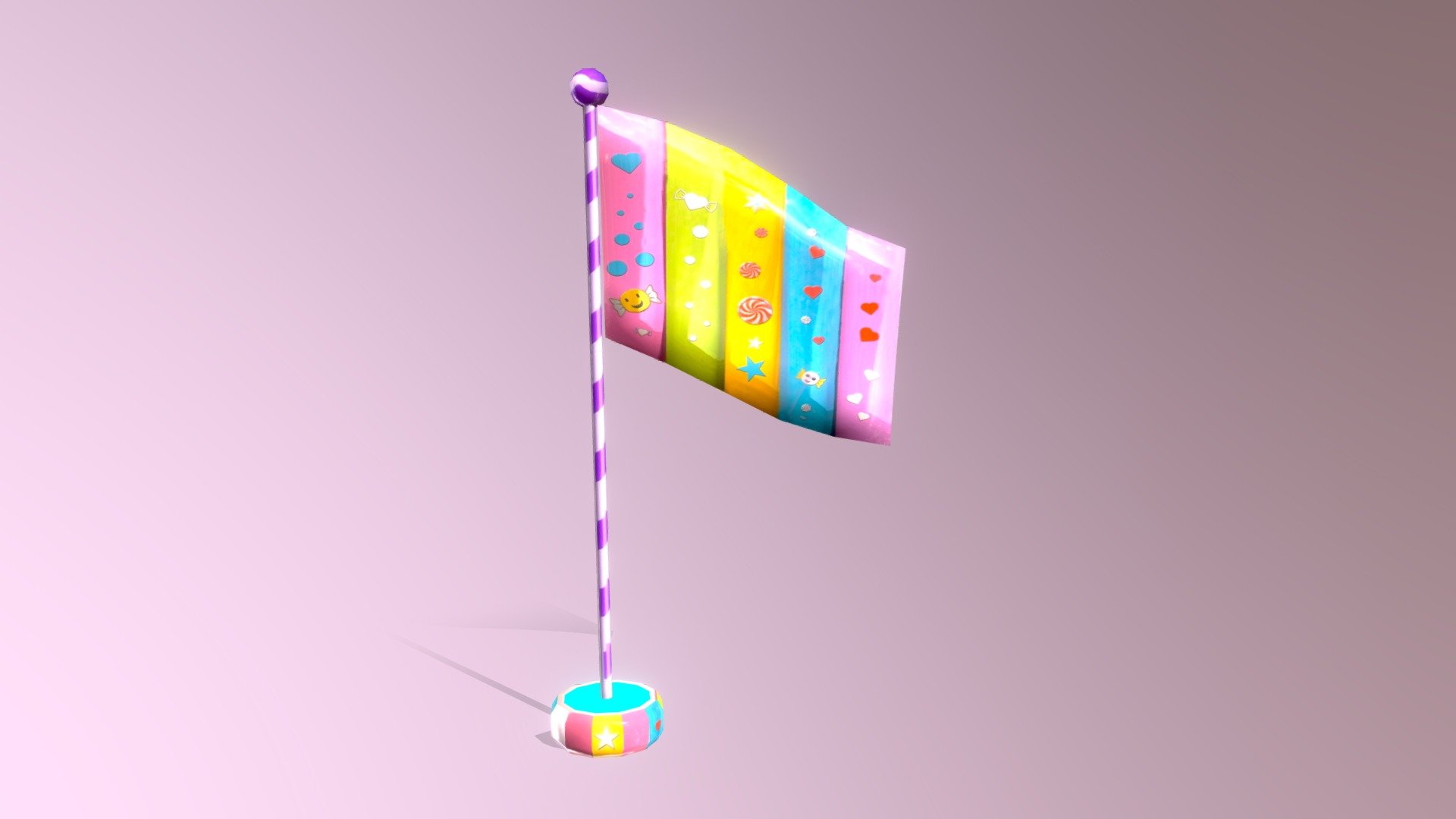 Candyland Flag | IWB - 3D model by Low Poly Models (@LowPolyModelsWorld ...