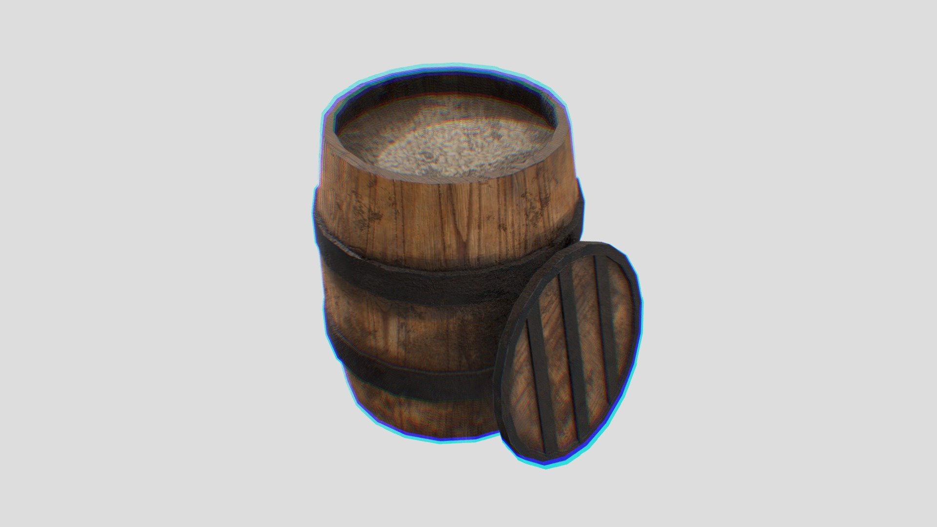 Open Barrel of Grain - 3D model by JessEvans [ebb74cf] - Sketchfab