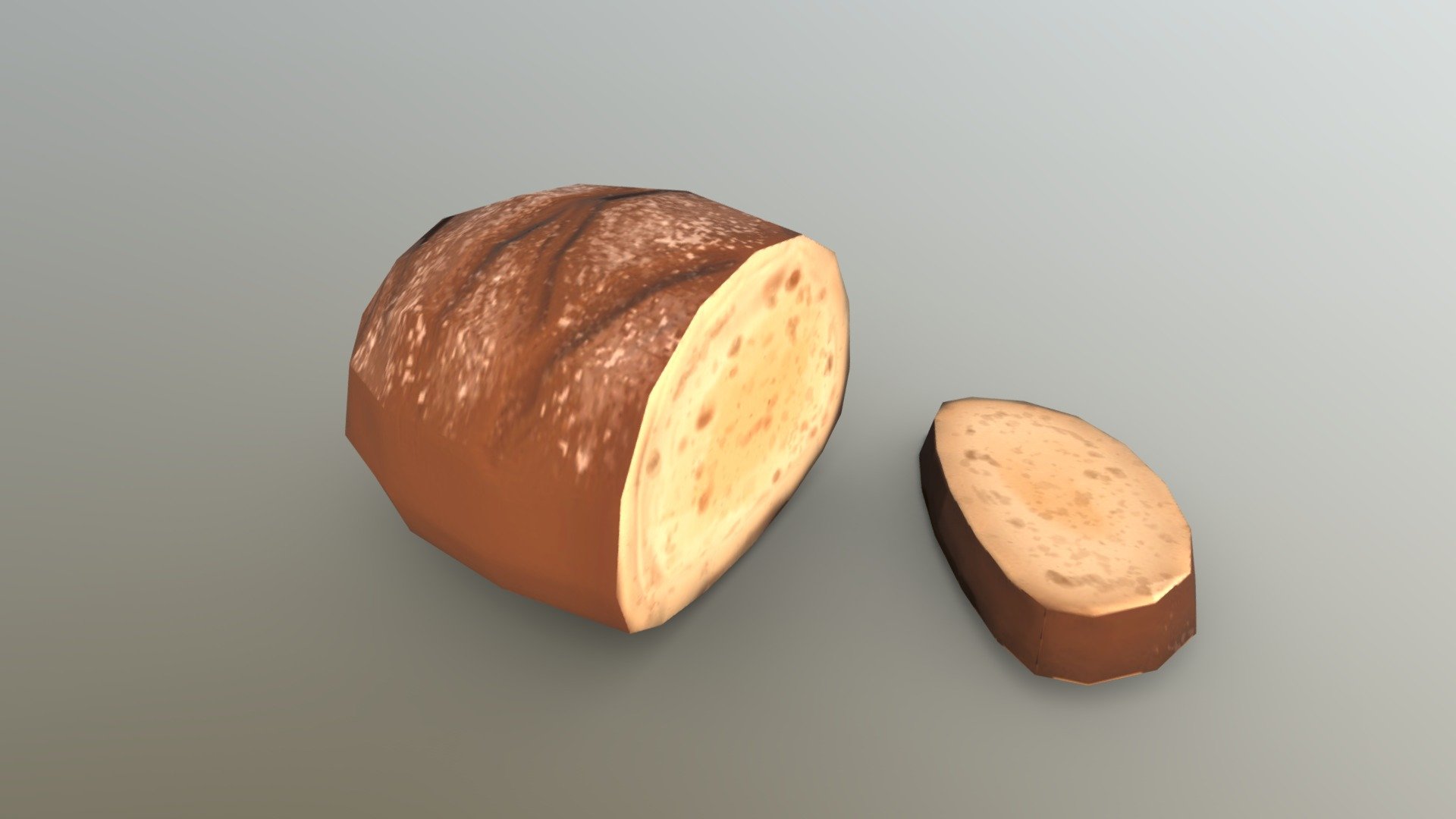 Handpainted Loaf of Bread - 3D model by DJMiddi [ebbc07f] - Sketchfab