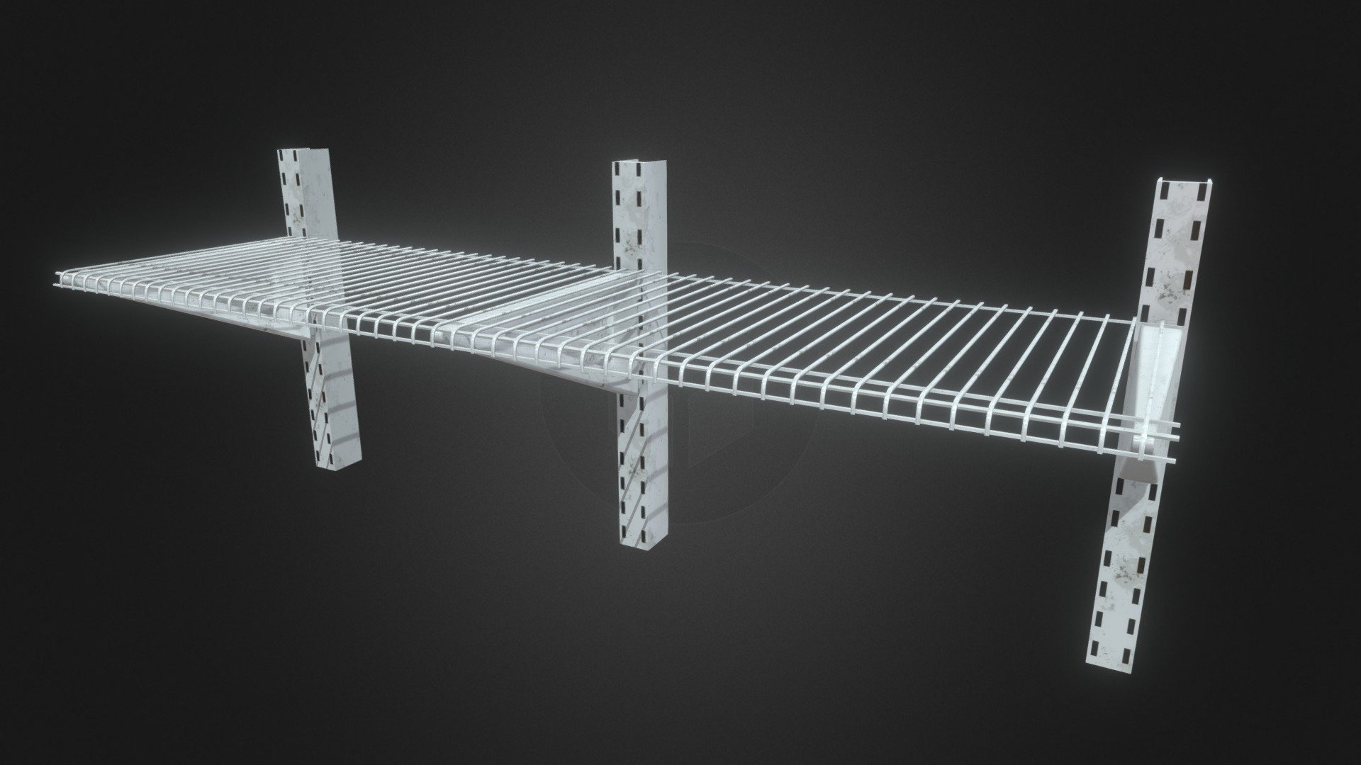 Wall Wire Rack - 3D model by KristinStetz [ebbe577] - Sketchfab