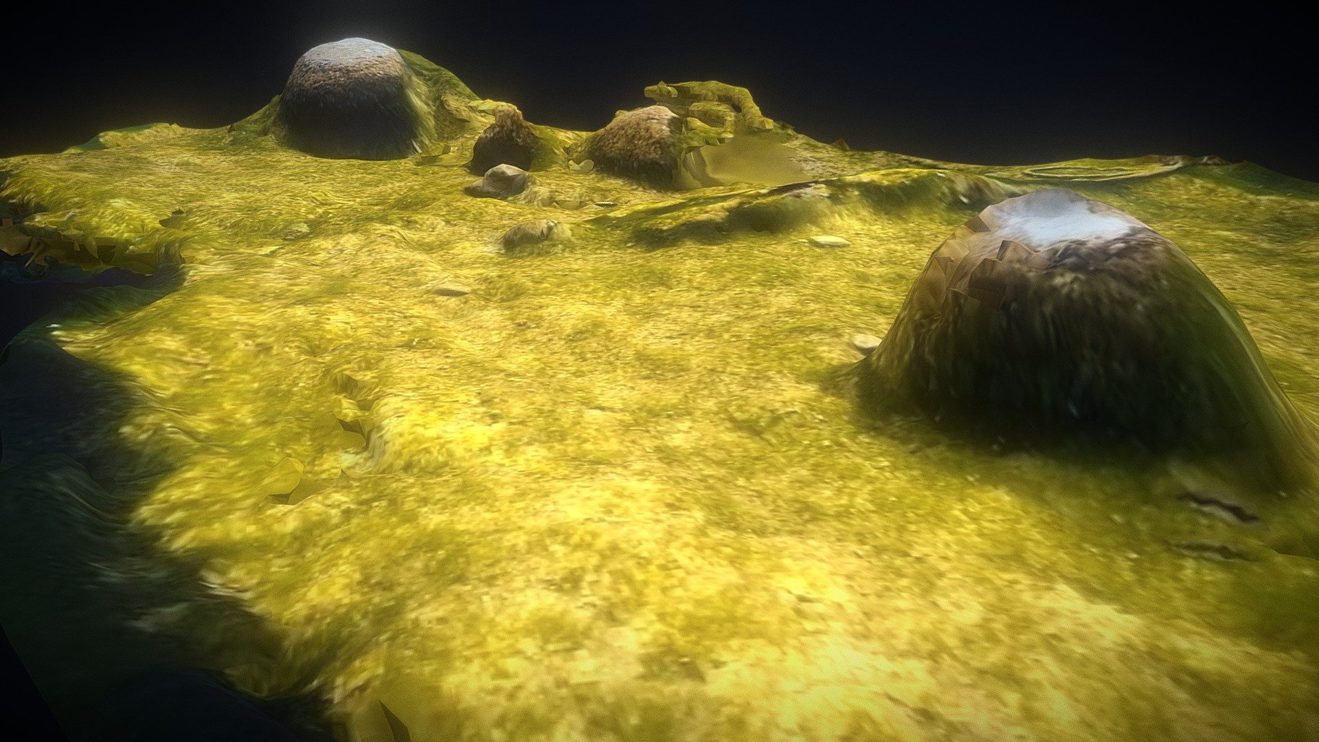 Dream Fuel | Green Moss Under Water With Rocks - Download Free 3D model ...