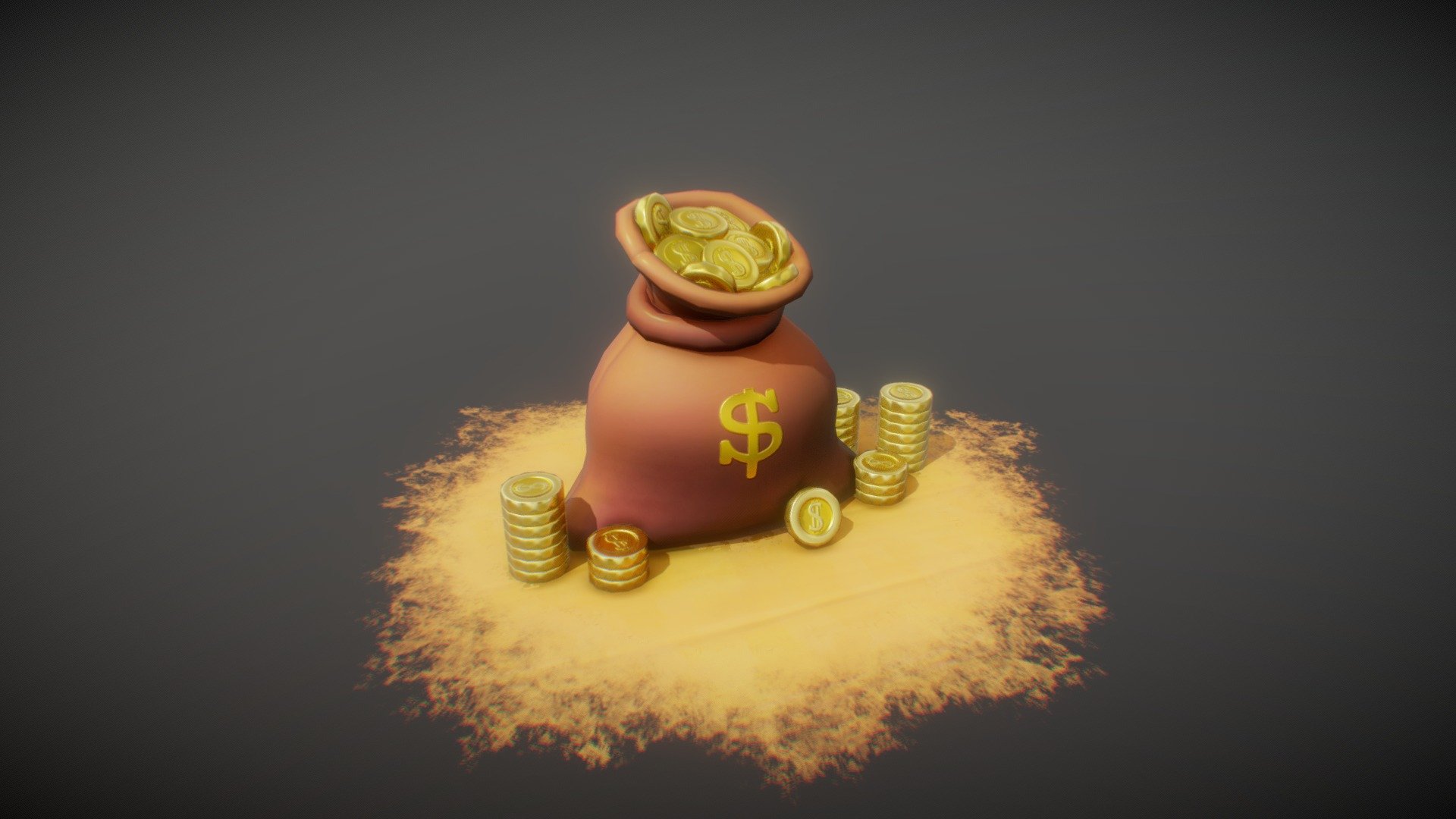 Gold sack stylized - Download Free 3D model by Batuhan13 [ebbf3b4 ...