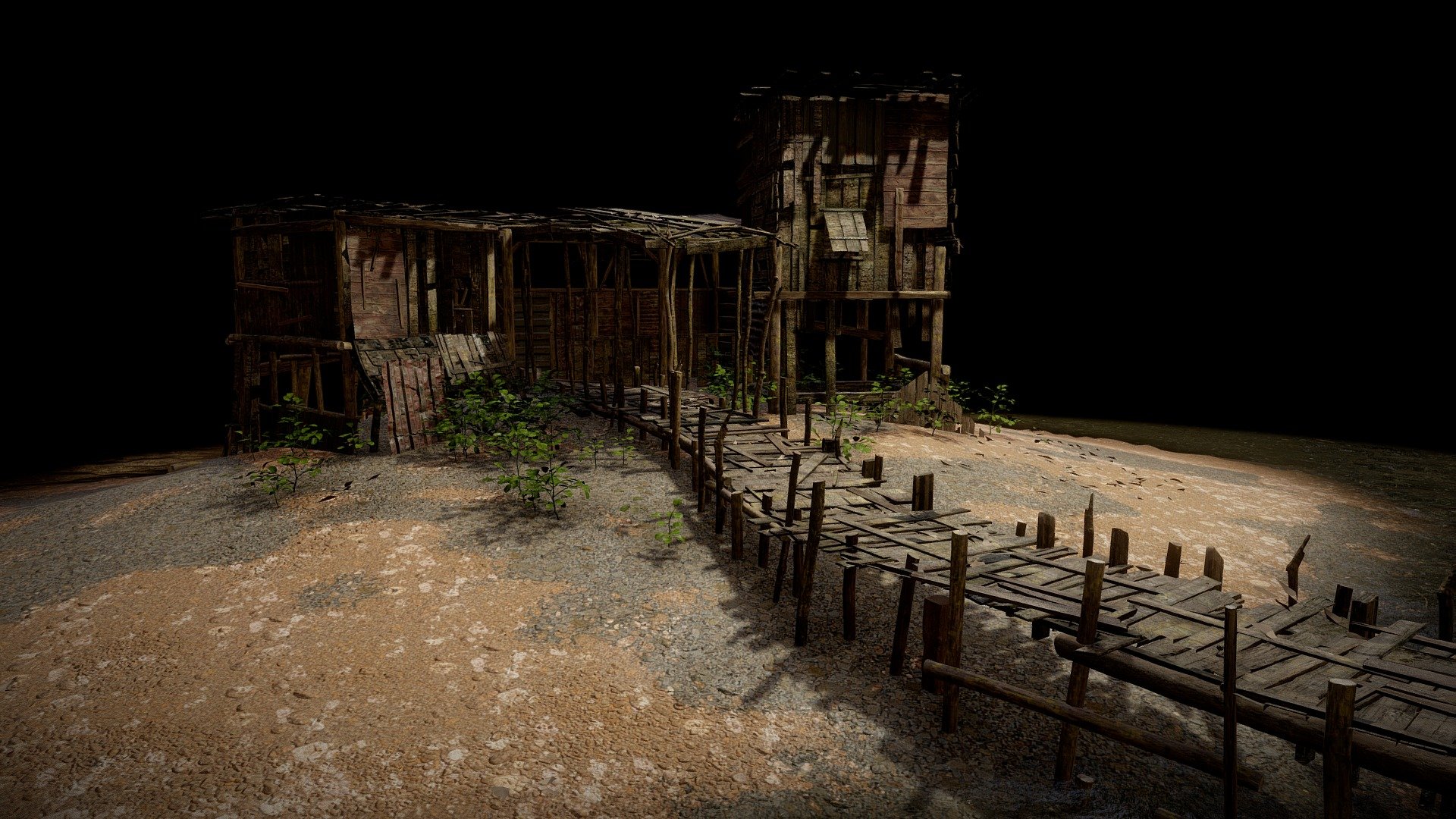 Shabby Huts - 3D model by eNesterov (@nesterovjenya) [ebbfc1d] - Sketchfab