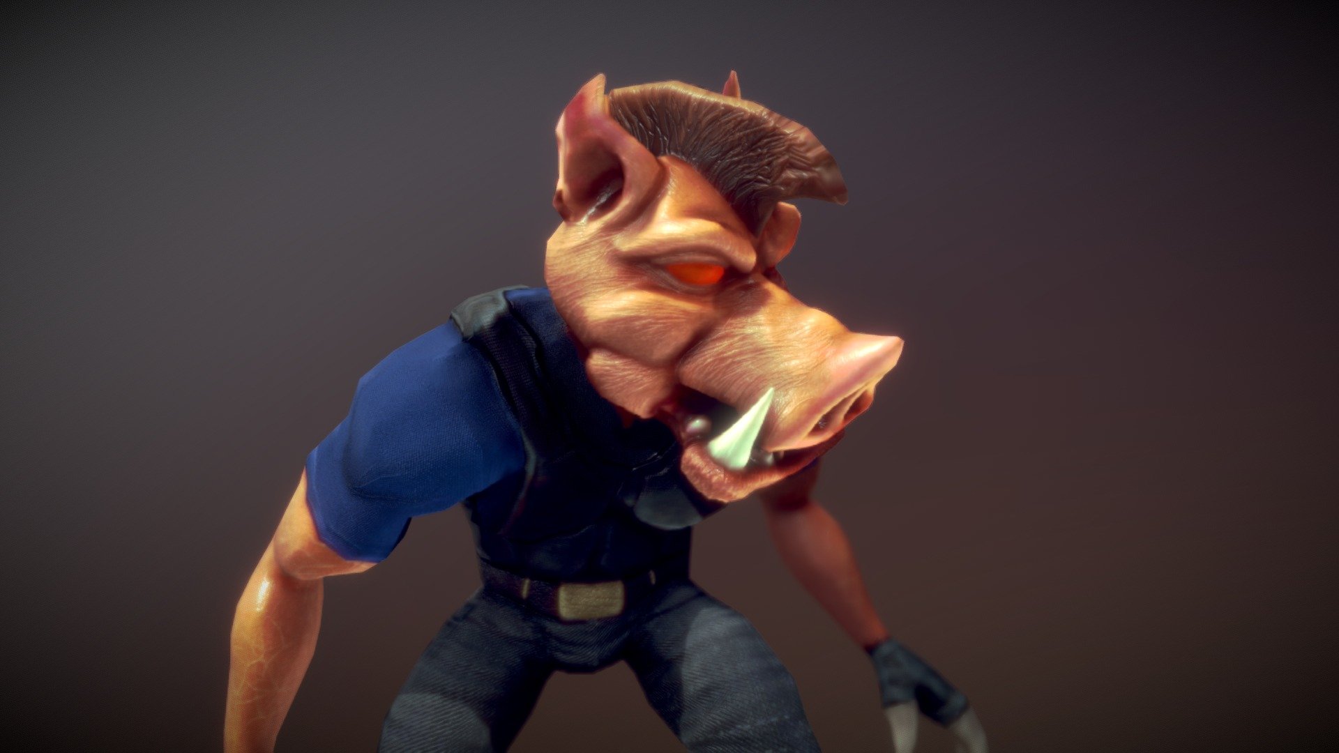 Low Poly Duke Piggie - 3D model by ozka [ebc694a] - Sketchfab