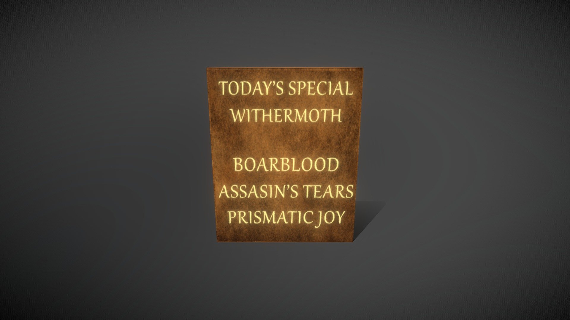 Medieval Potion Menu - Download Free 3D model by Kaine Butterley ...
