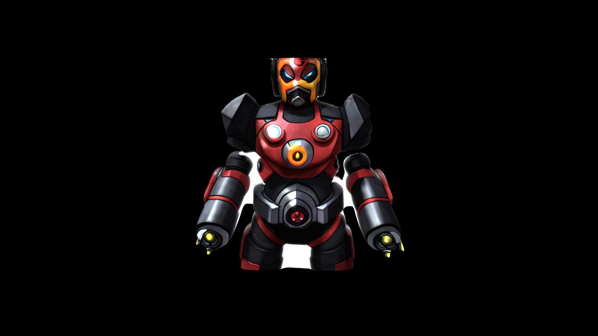 Helmet Mask Robot Cartoon 1465 - Download Free 3D model by klrxyz ...
