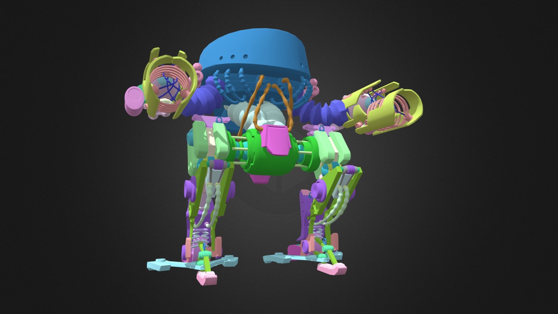 Robot with weapons - Download Free 3D model by Aditya Graphical ...