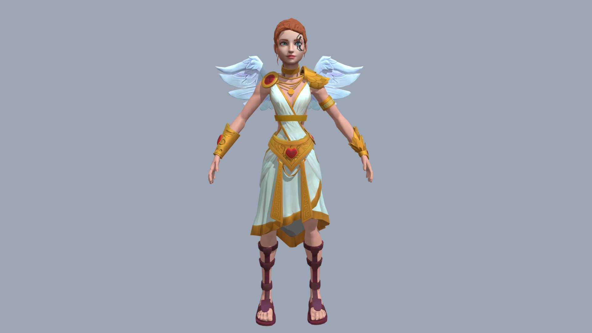 Pricess Character Girl For Game Low-Poly - 3D model by Hora Timer ...