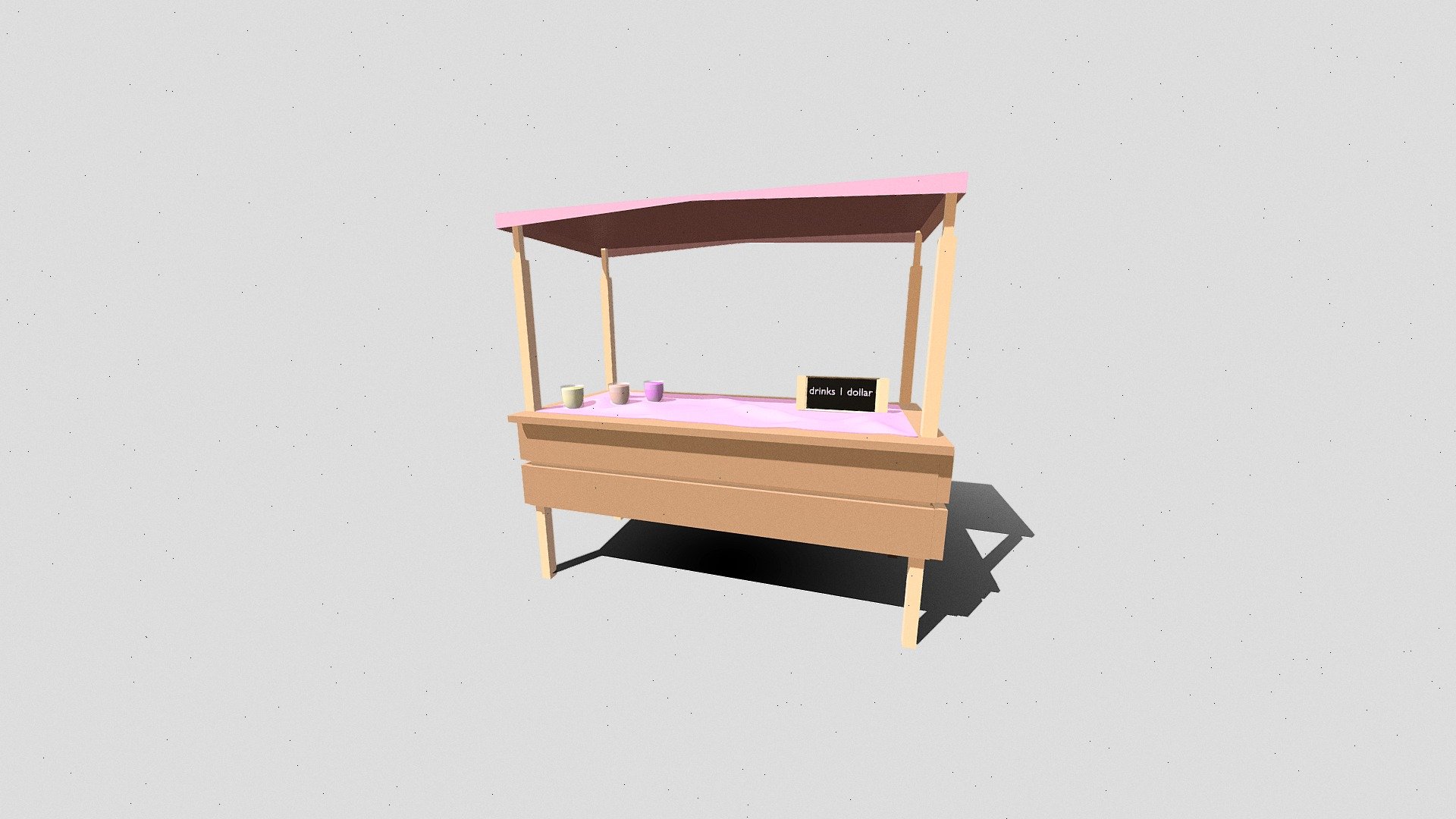 drinks bench - Download Free 3D model by __omega__ [ebceee7] - Sketchfab