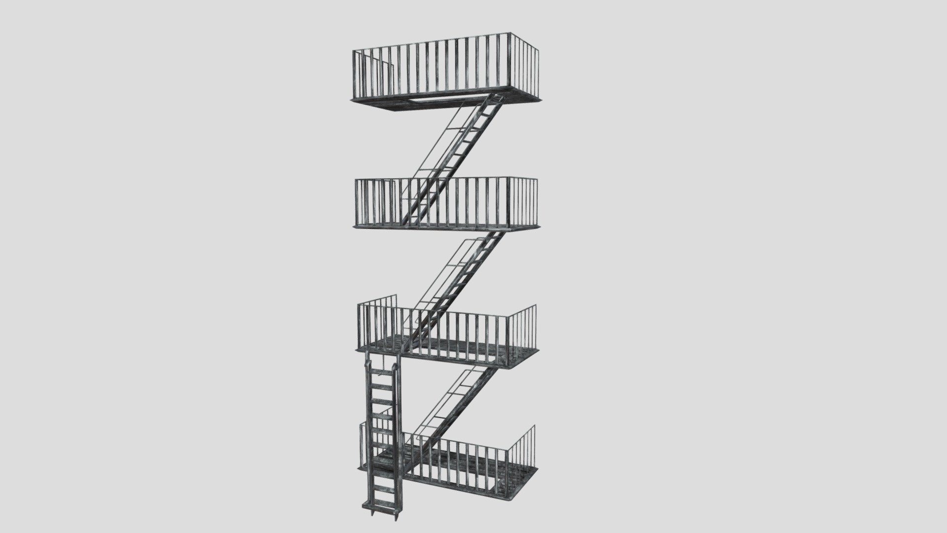 Fire Escape - 3D model by NETRVNNERS [ebcefd4] - Sketchfab