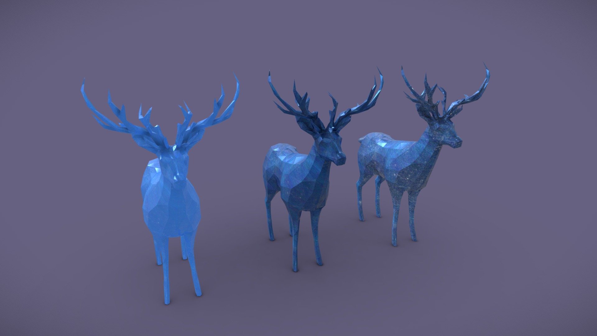 Decorative Christmas Deer (low poly) - Download Free 3D model by ...