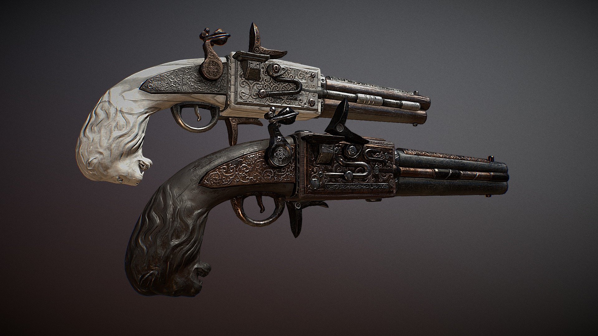 Pirate guns - 3D model by Roman_TARS (@rdemon_TARS) [ebcf55f] - Sketchfab