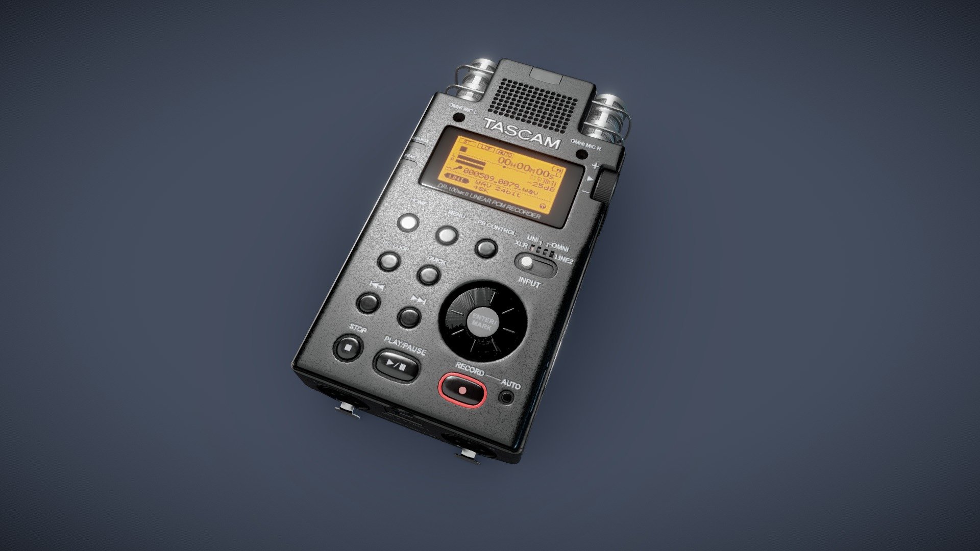 Tascam DR100 MKII - 3D model by jonathandanette [ebd2abb] - Sketchfab
