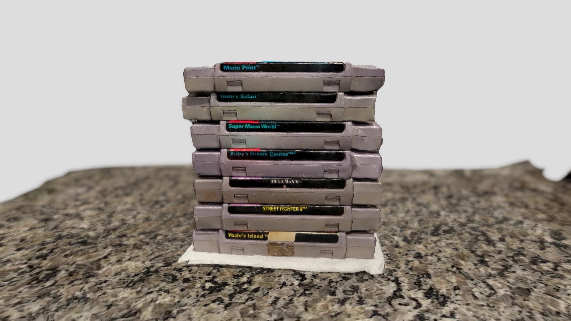 SNES Games - Download Free 3D model by stevencmutter [ebd47a1] - Sketchfab
