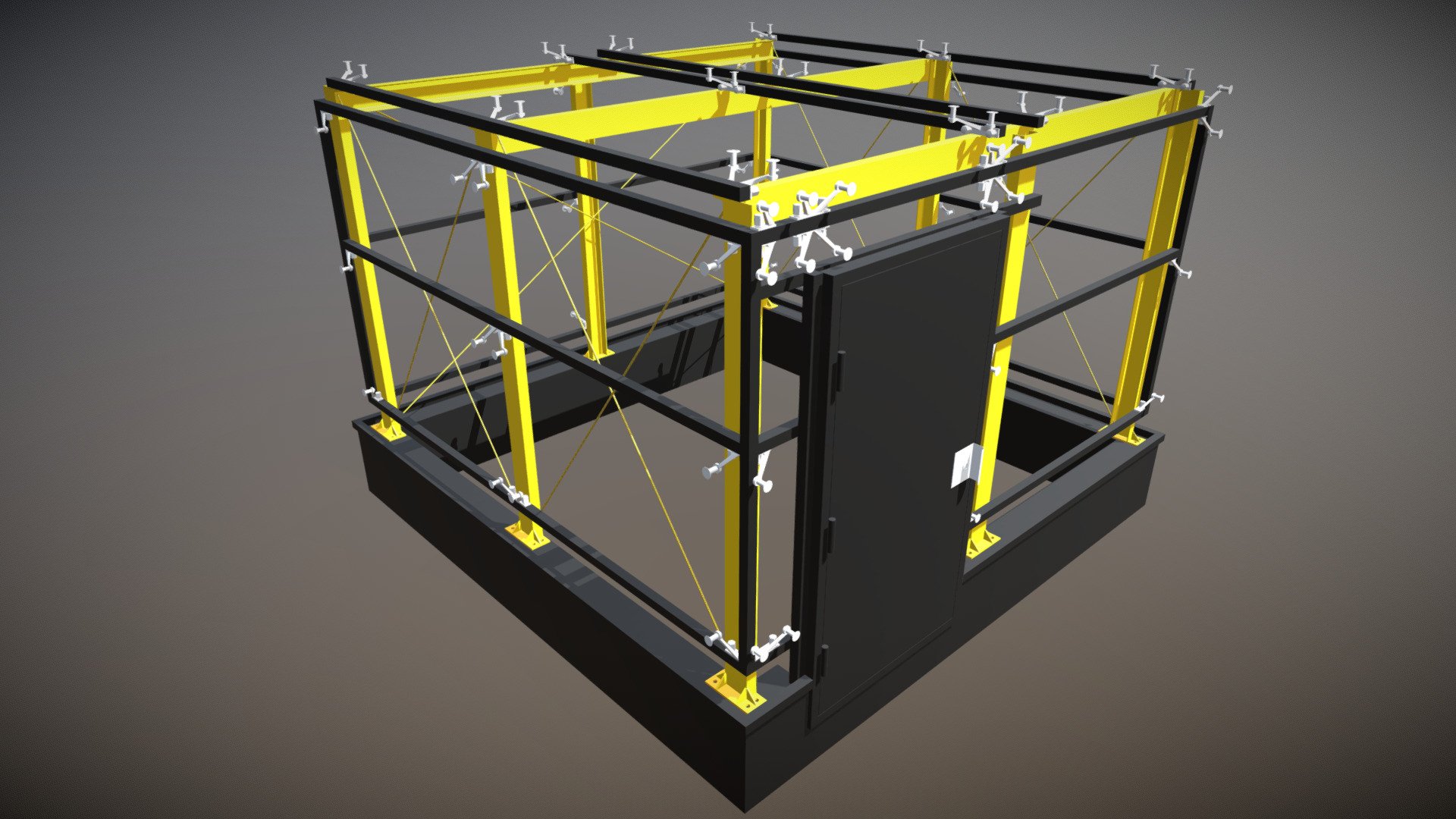 Urban Tunnel Emergency Exit Shed Structure - Download Free 3D model by ...