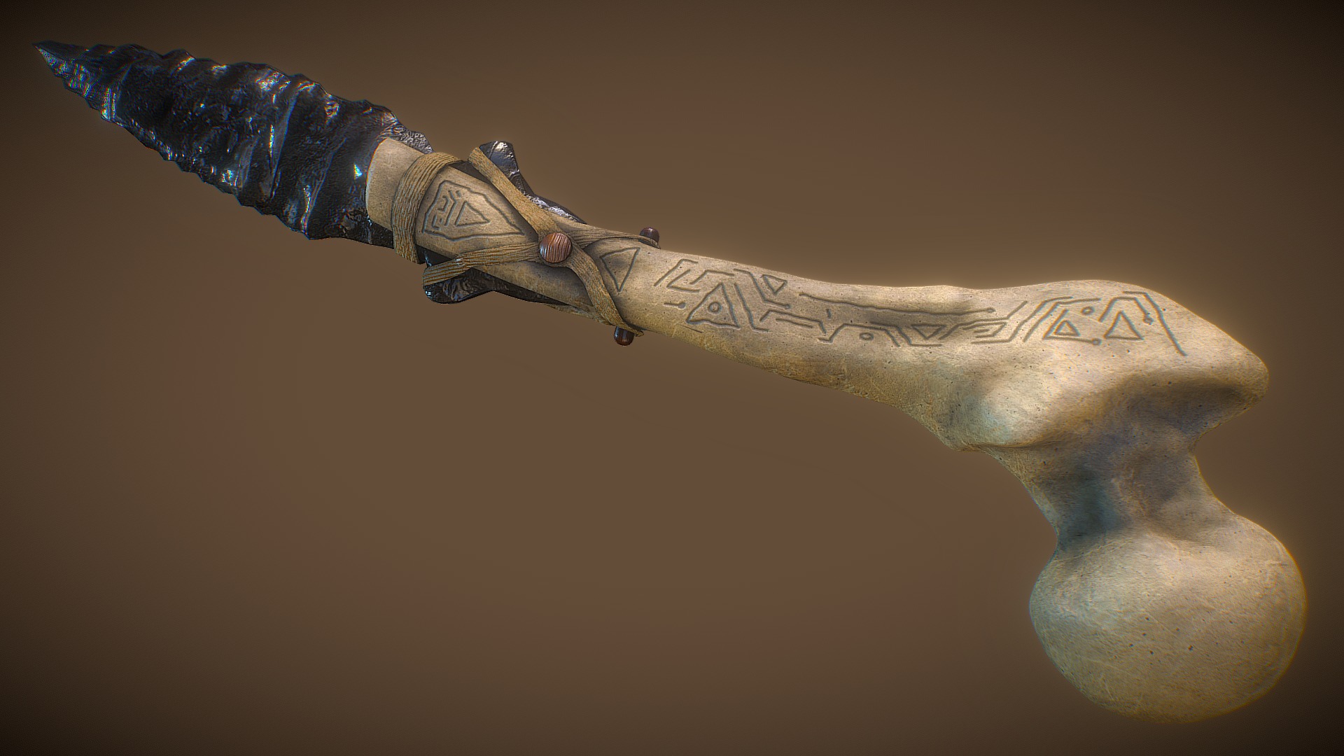 Post-Apocalyptic Flint Shiv - 3D model by Glennosaurus (@ghilby ...