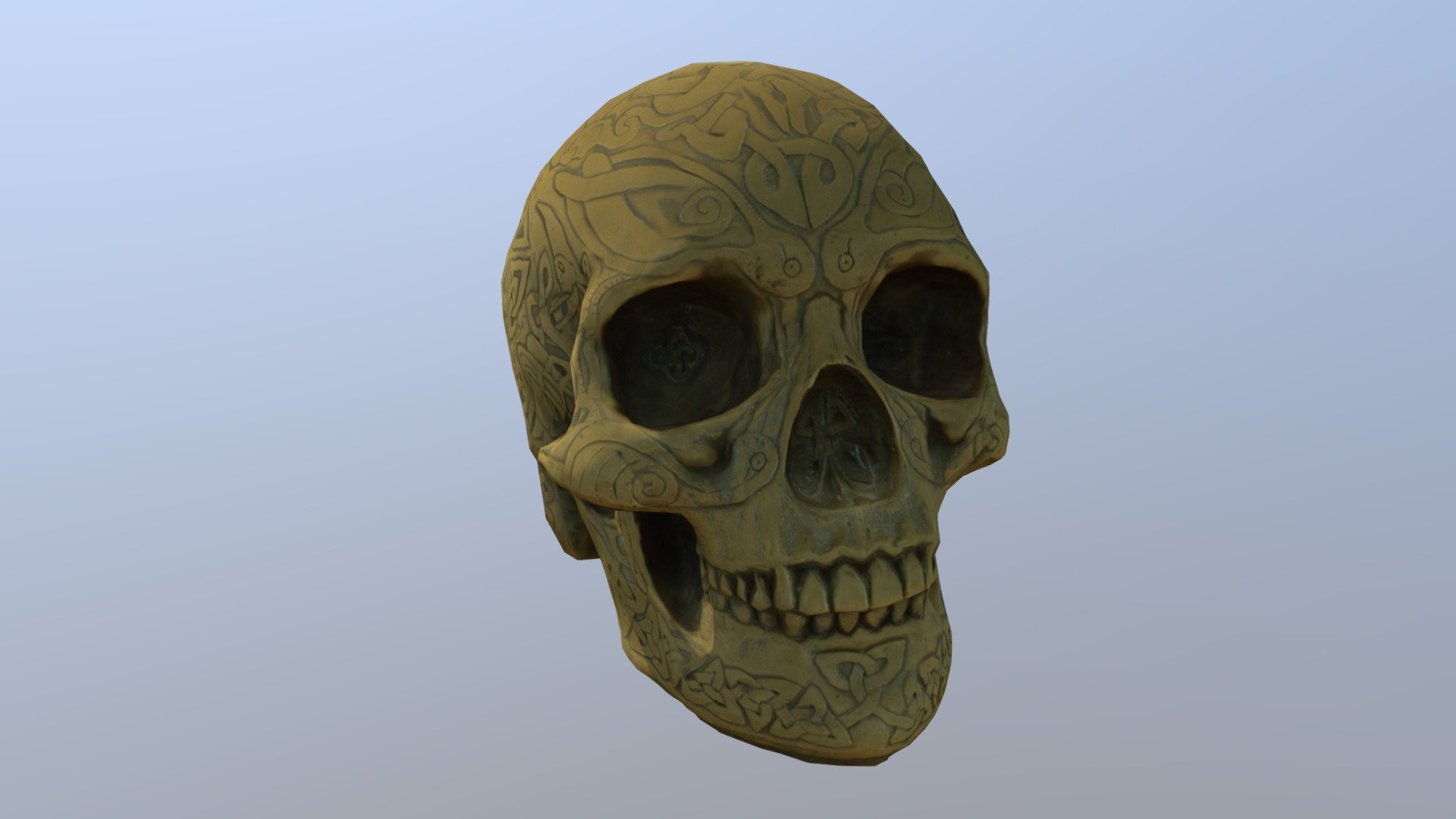 Human Celtic Design Skull (Photogrammetry) - 3D model by fiddybux ...