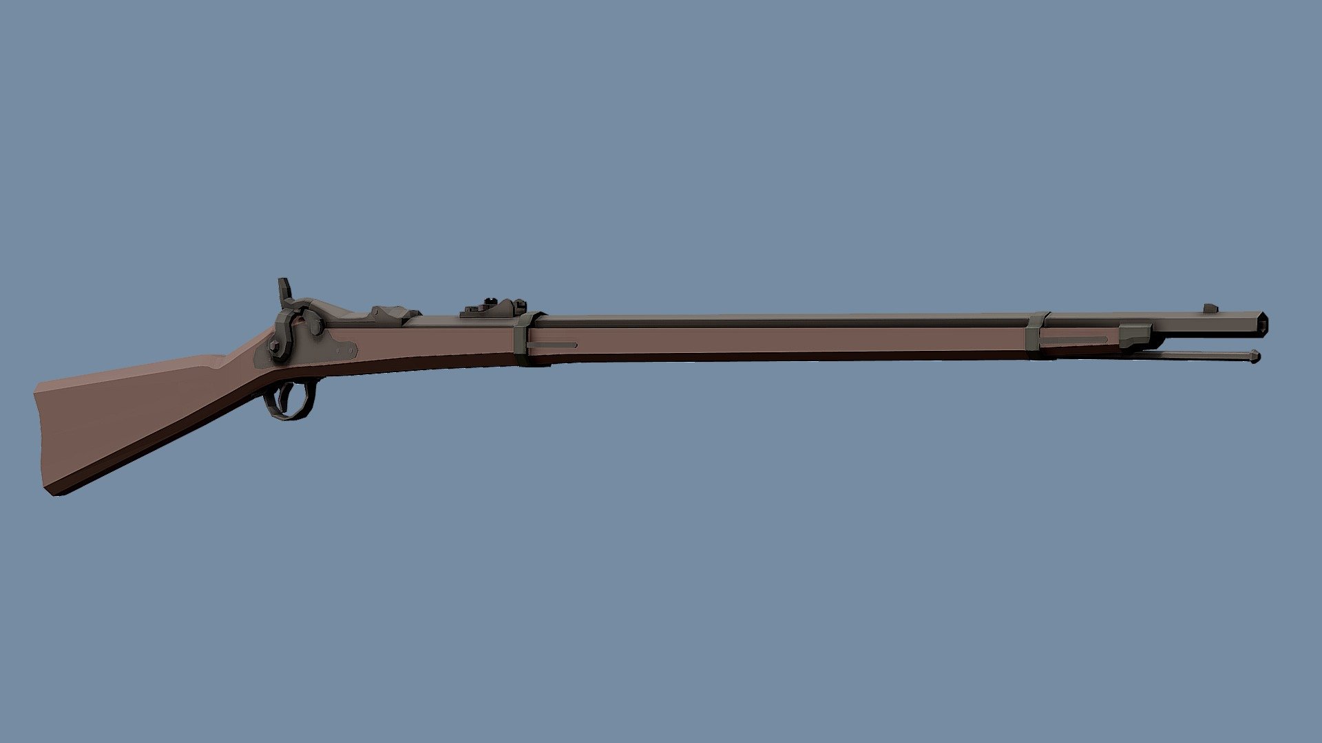 Low-Poly Springfield Model 1873 - Download Free 3D model by TastyTony ...