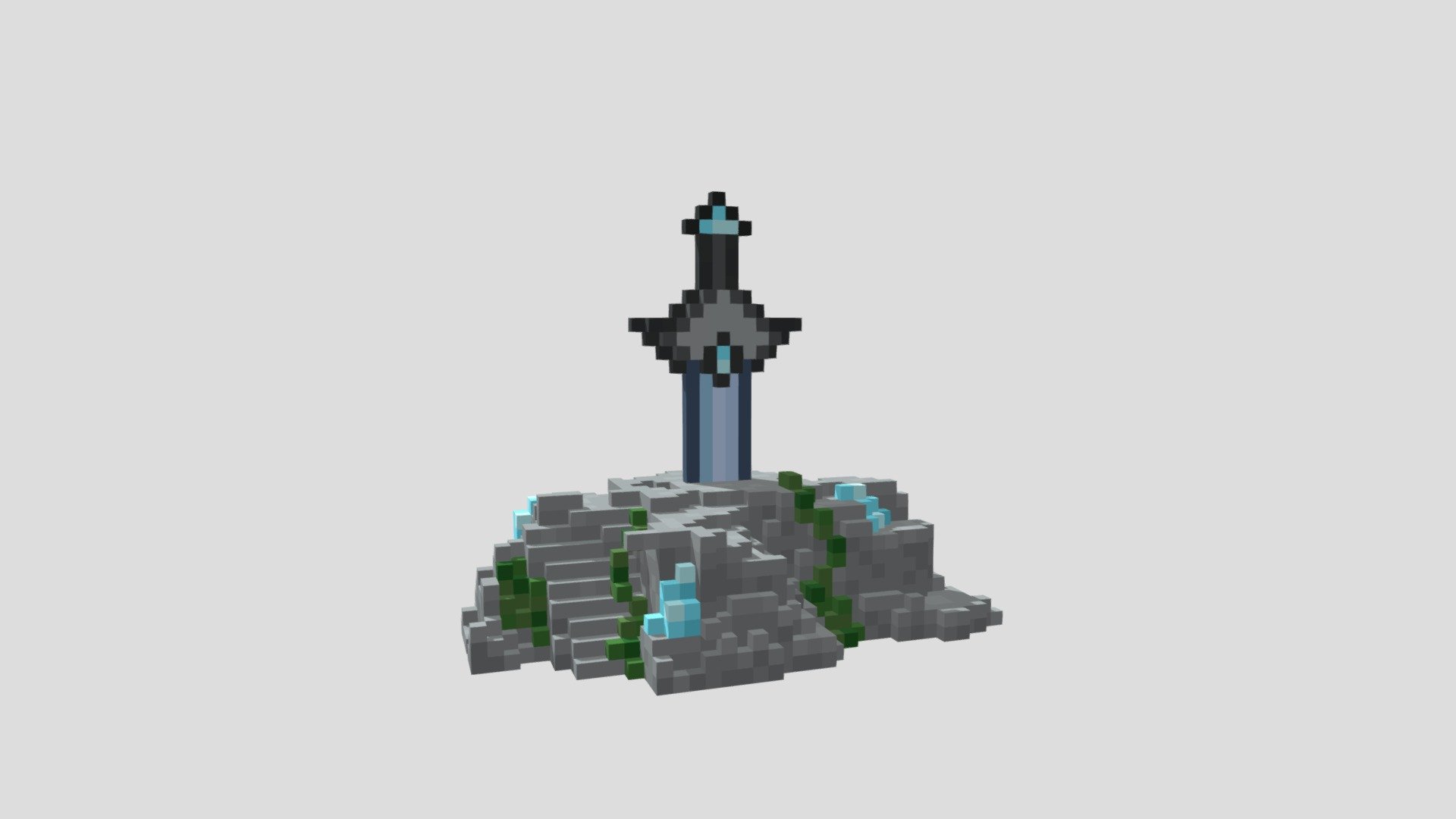 Stuck Diamond Sword - 3D model by 3dmp4 [ebe275f] - Sketchfab
