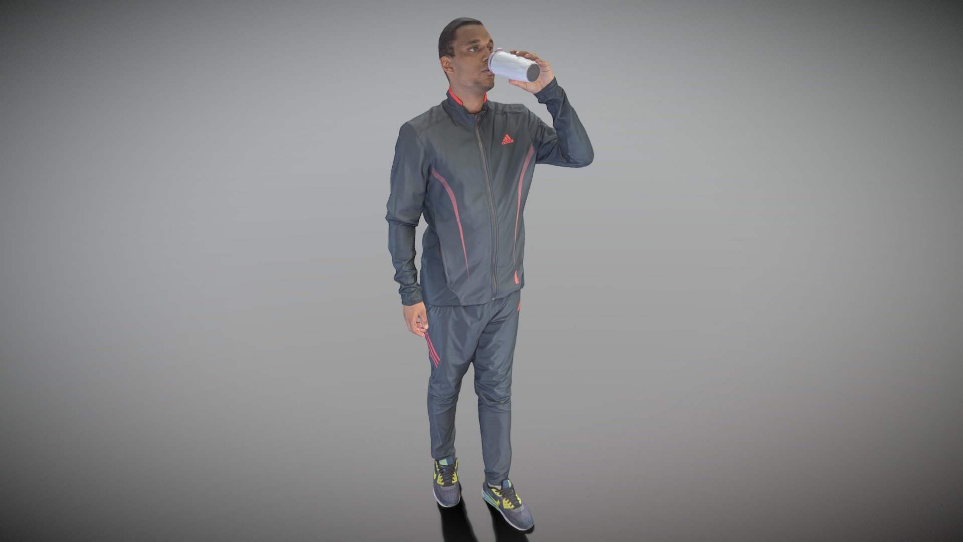 Man in sportswear drinking water 213 - Buy Royalty Free 3D model by ...