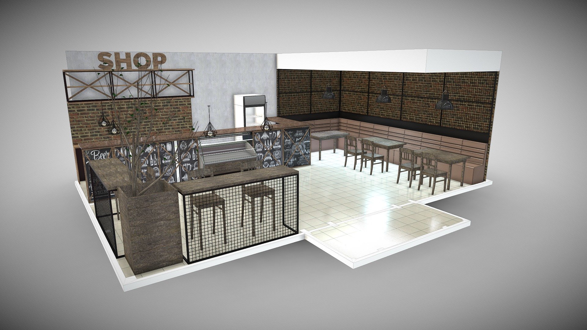 beer pub - Buy Royalty Free 3D model by 3DGrom (@dizartoren) [ebe5d0b ...