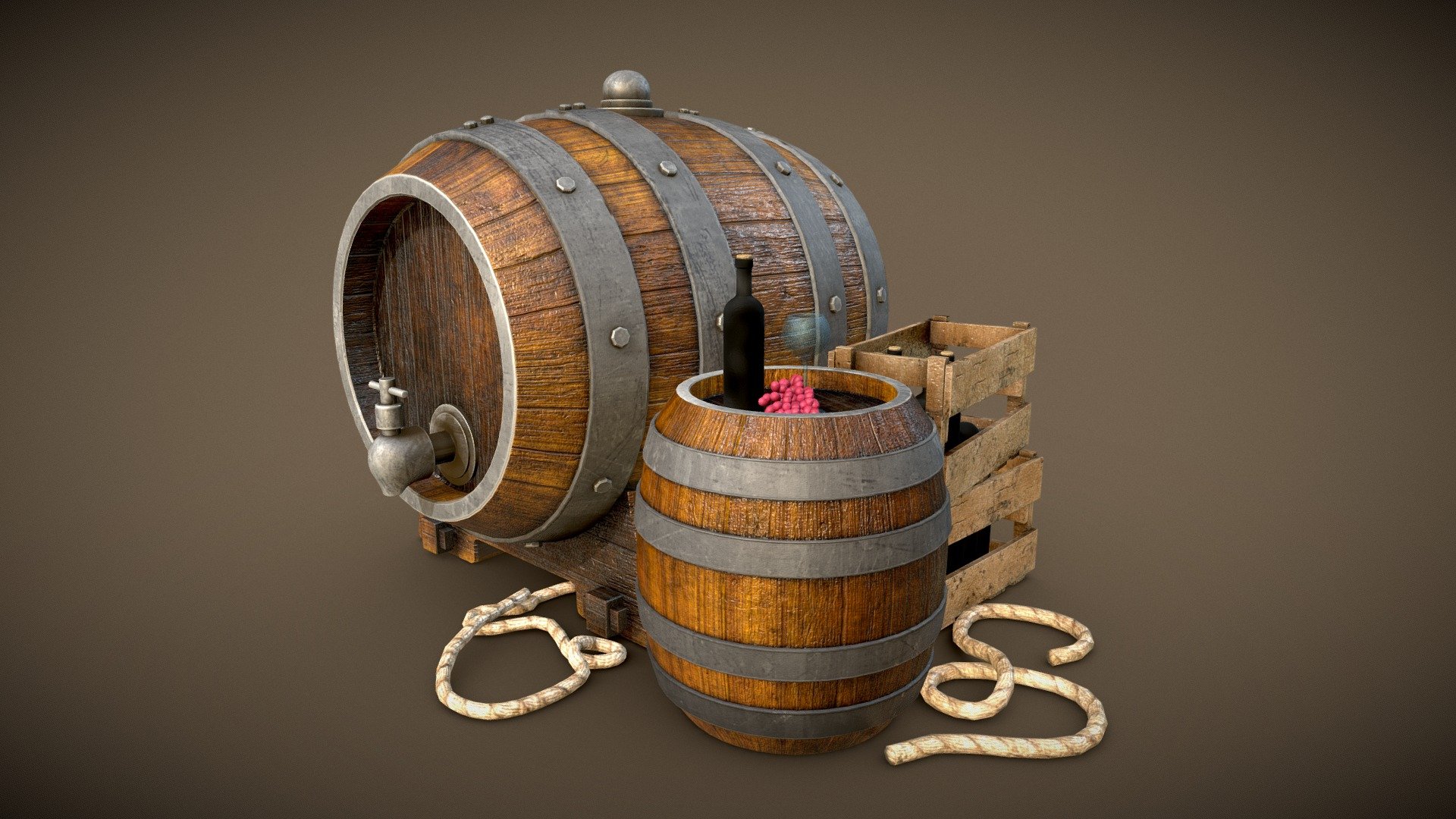 Winery - Assets - Buy Royalty Free 3D model by skygreen [ebe730b ...