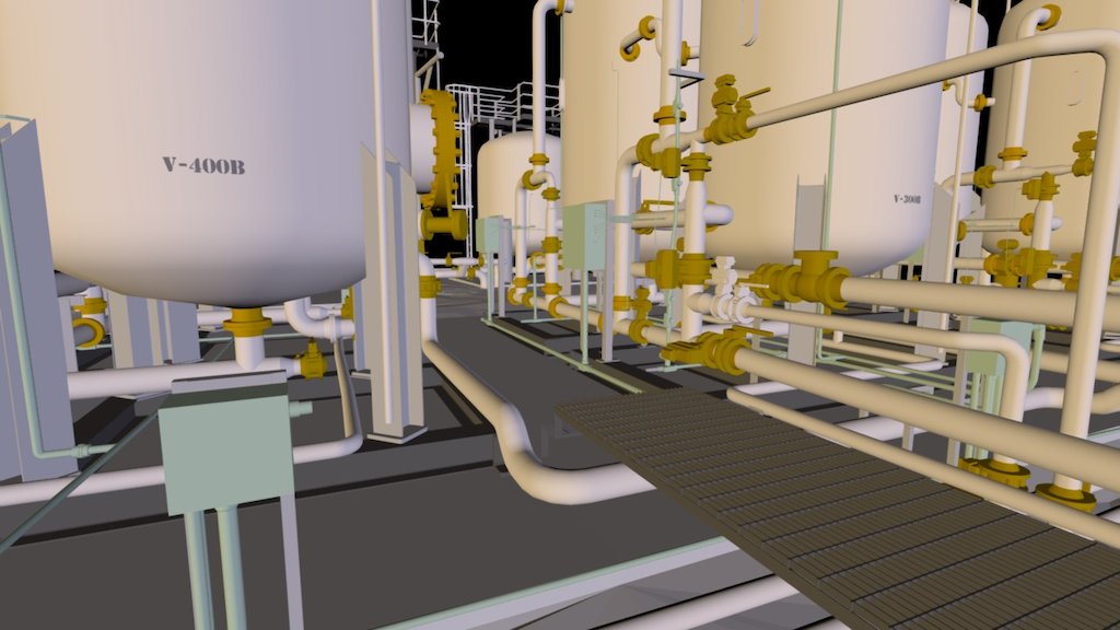 Tank farm - 3D model by OCUPLAN ® (@LaserVision) [ebe89f0] - Sketchfab