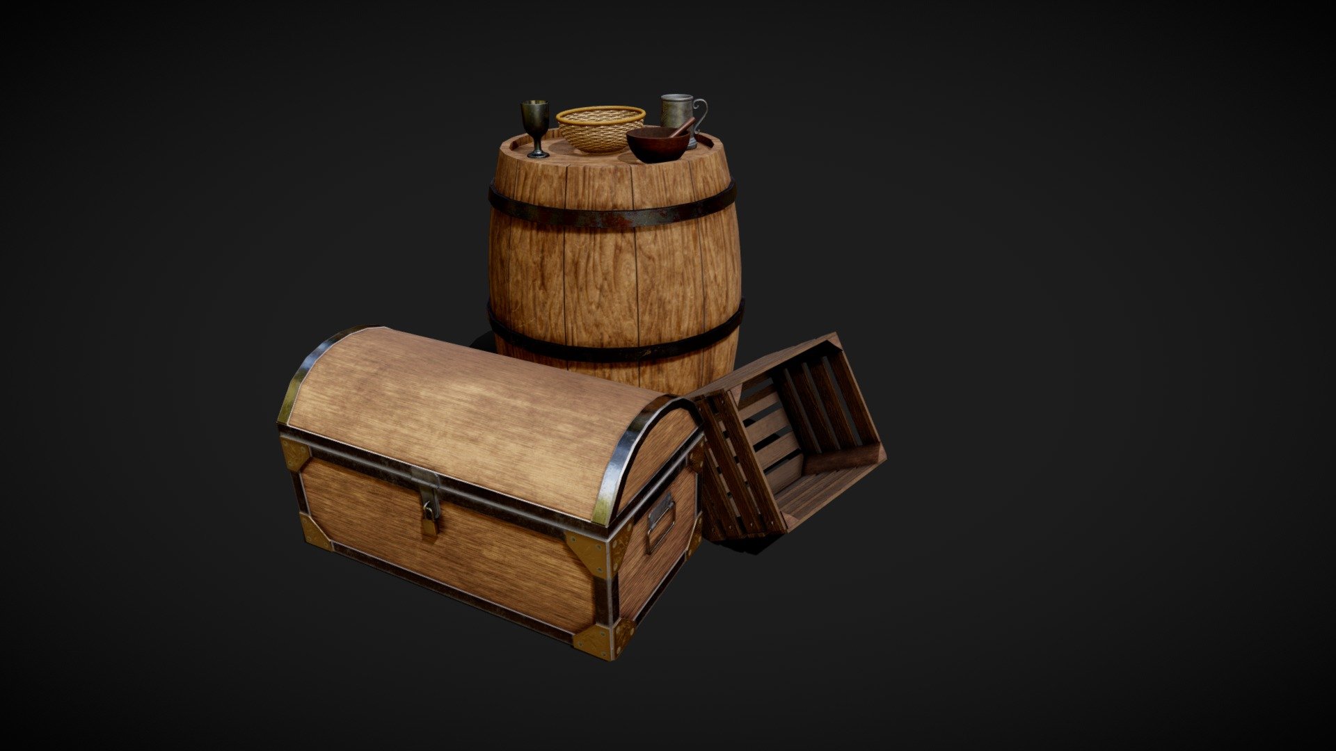 Medieval Travelling Props - Buy Royalty Free 3D model by Rosbergen ...