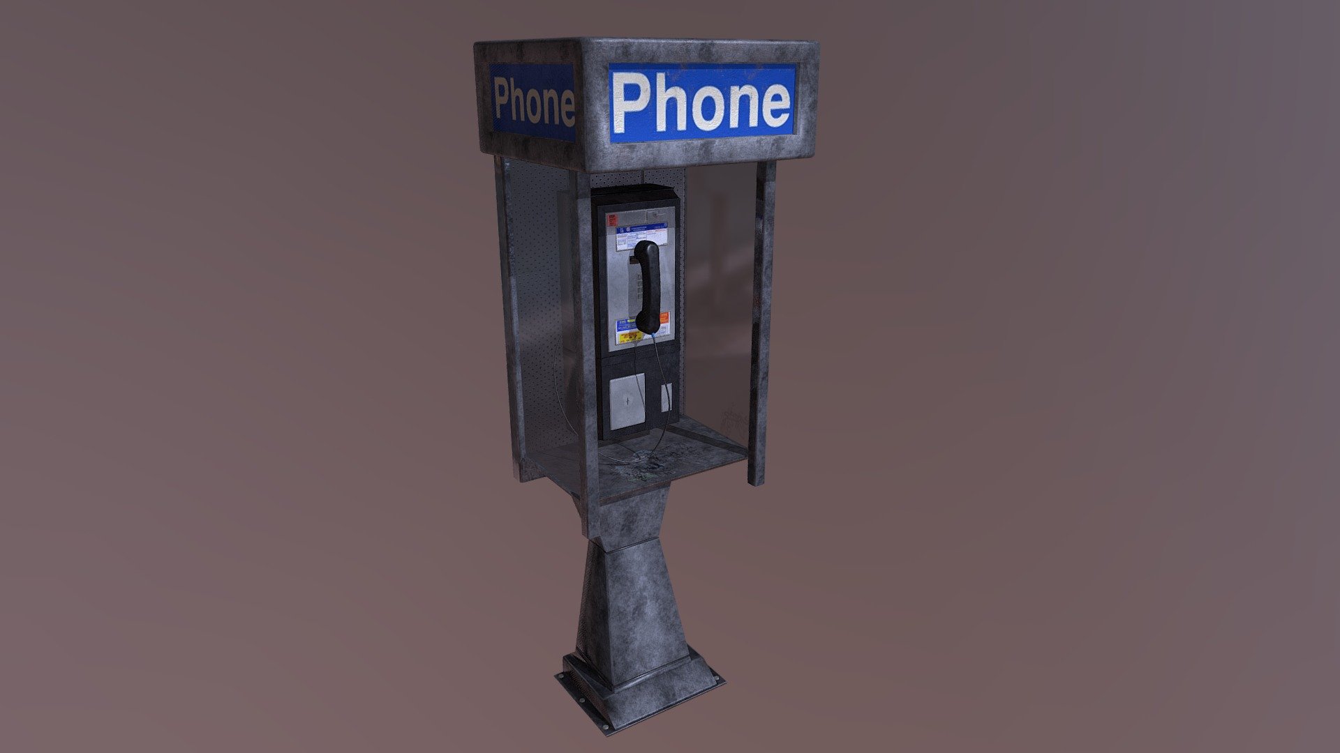 Pay Phone - 3D model by Tomhikon [ebf05c1] - Sketchfab