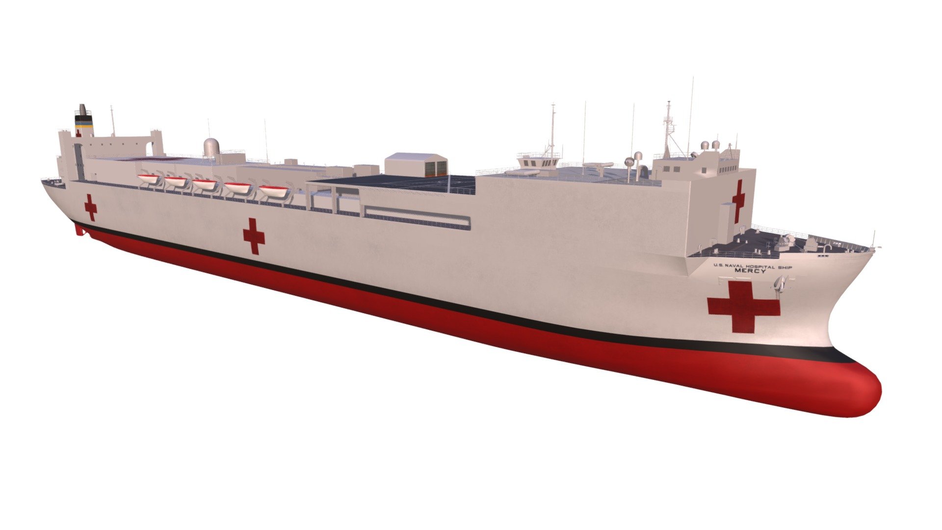 USNS Mercy Hospital Ship - Buy Royalty Free 3D model by 3DHorse ...