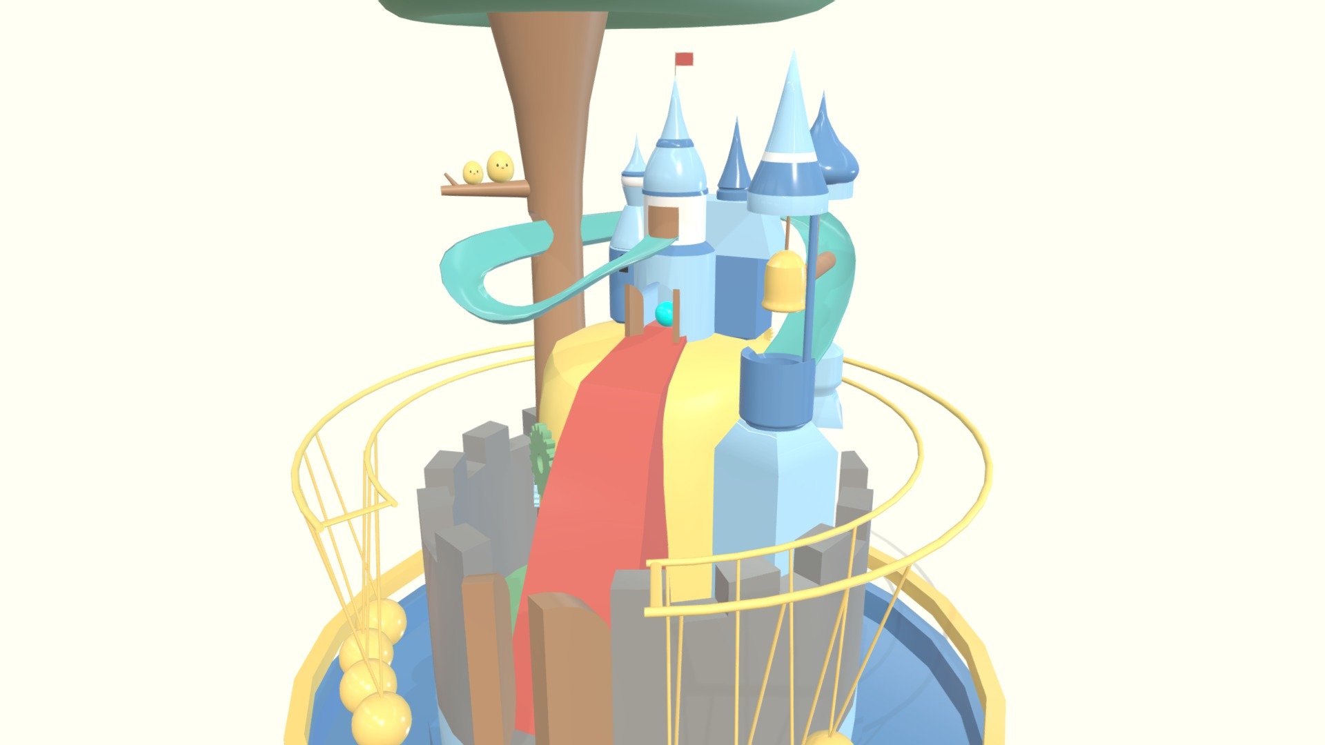 Toy castle - 3D model by coral_persimmon [ebf9487] - Sketchfab