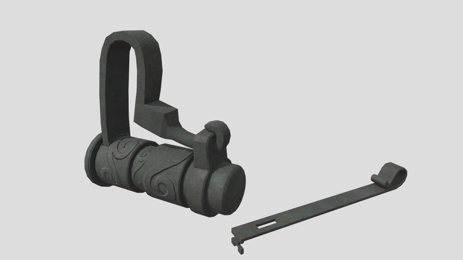 Padlock and Key - 3D model by Christos (@omnievul) [ebfa6a8] - Sketchfab
