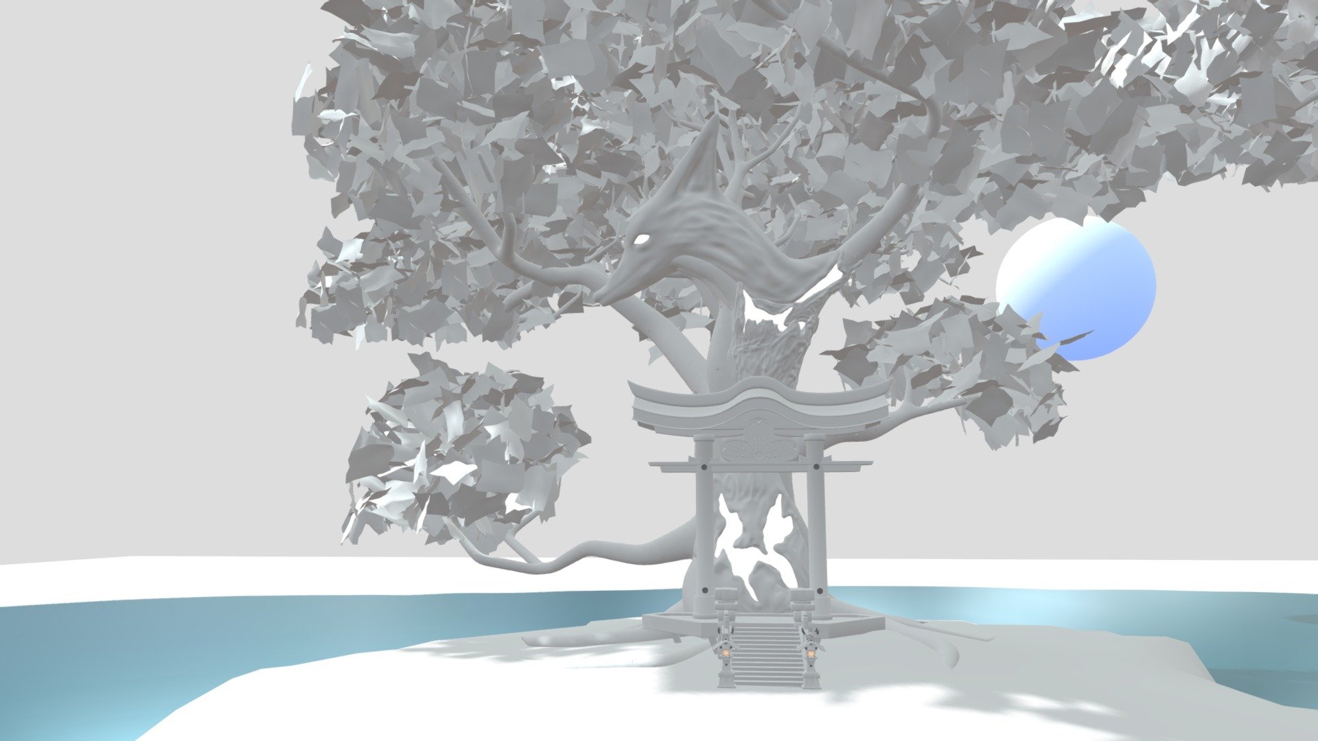The Sacred Sakura Tree Grand Narukami Shrine - 3D model by Bao Cu (Zumi ...