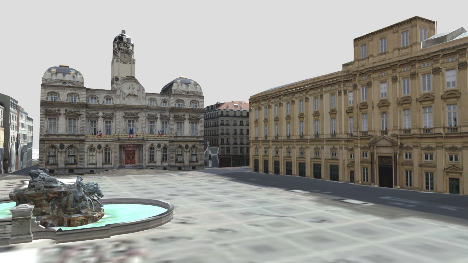 Place des Terreaux - Lyon - Download Free 3D model by JeromeD (@JeromeD ...