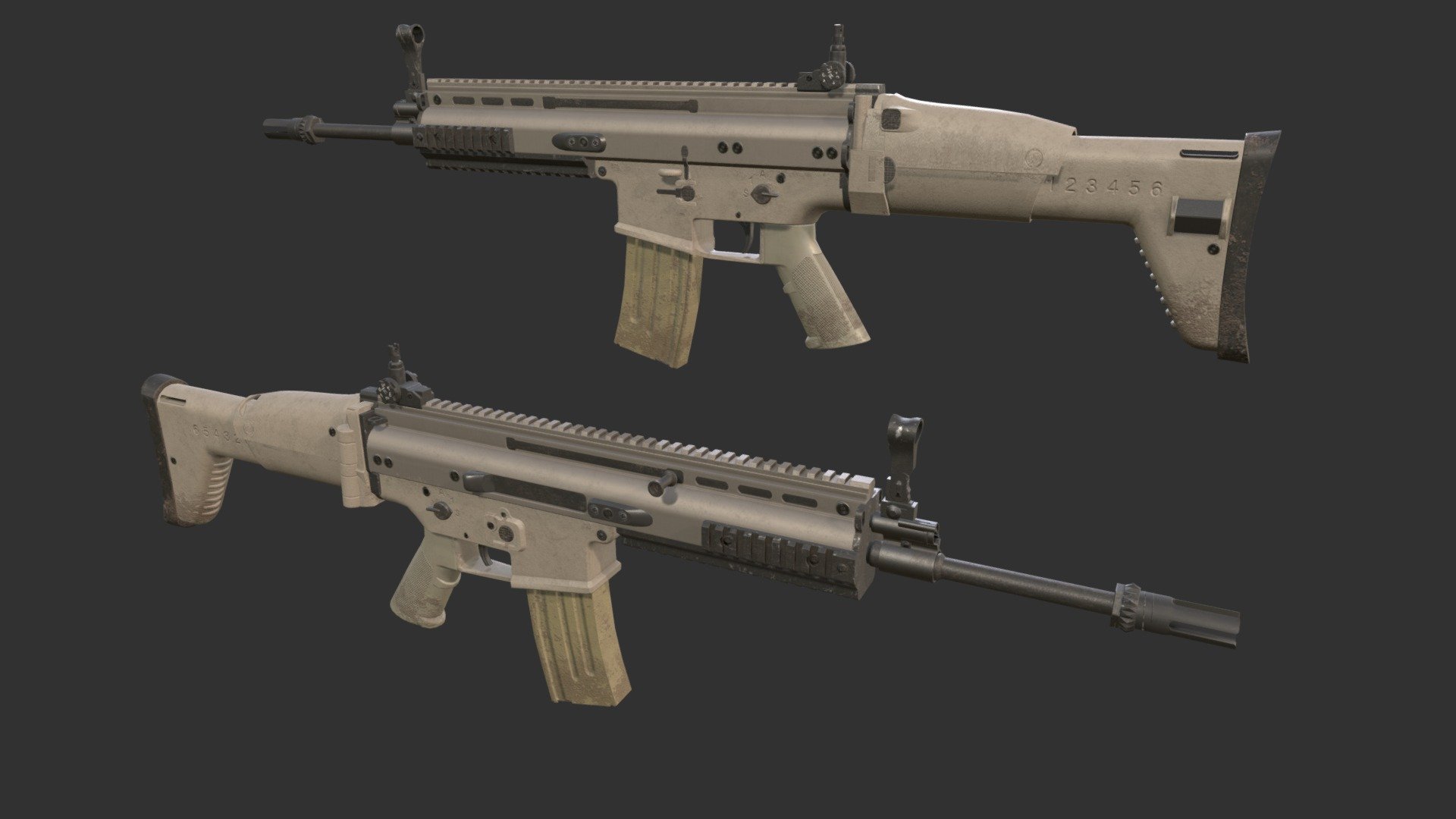 SCAR H - 3D model by YeungFungWaiNeville [ec00ea1] - Sketchfab