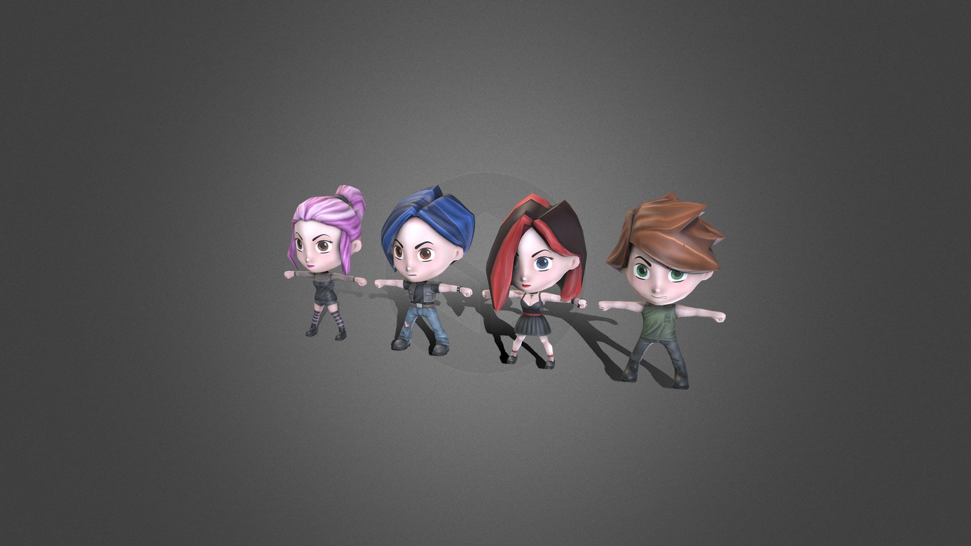 Chibi Charcters - Buy Royalty Free 3D model by Pikoandniki (@piko ...