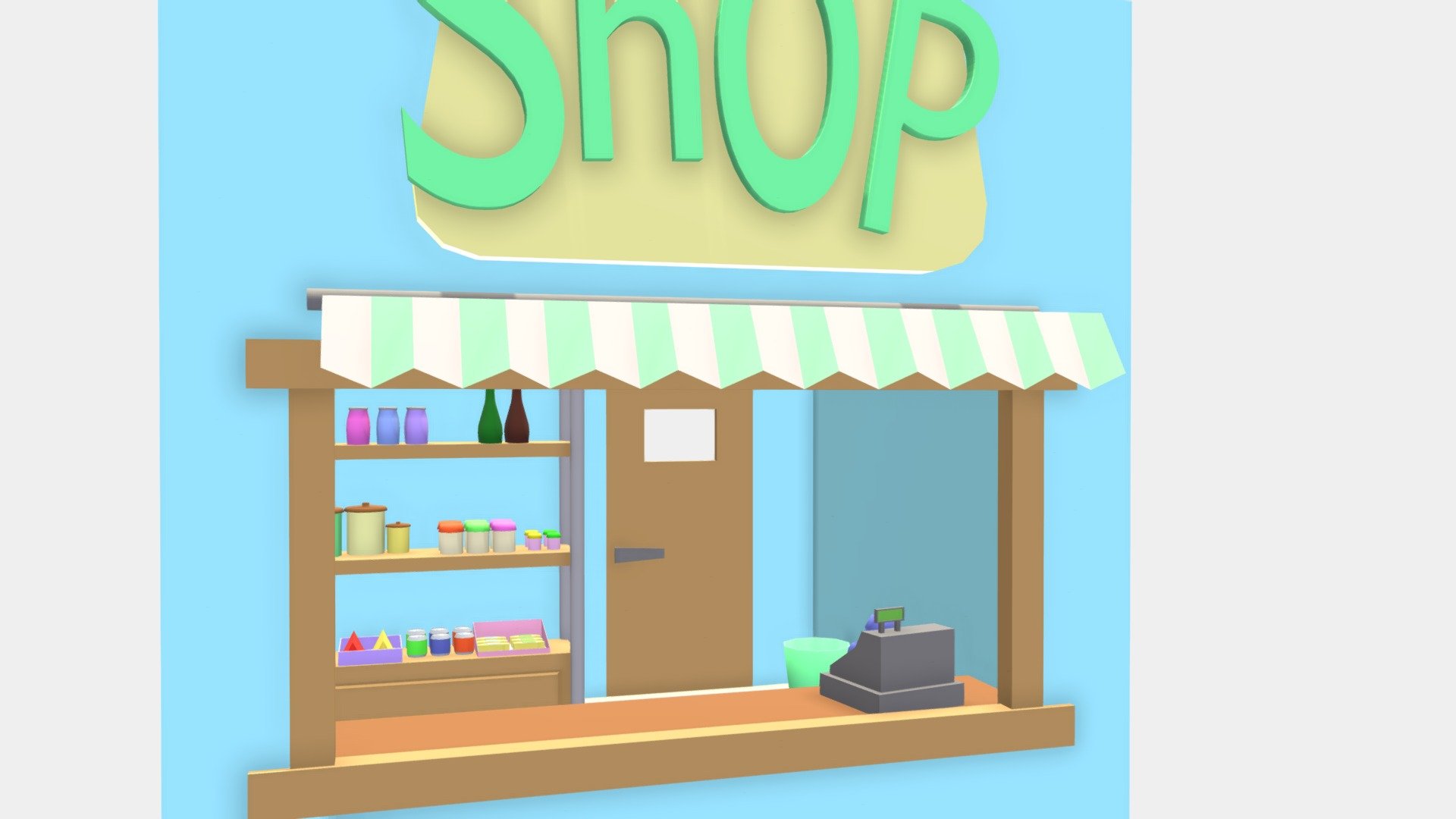 shop low poly - Download Free 3D model by captain0cake [ec06f32 ...
