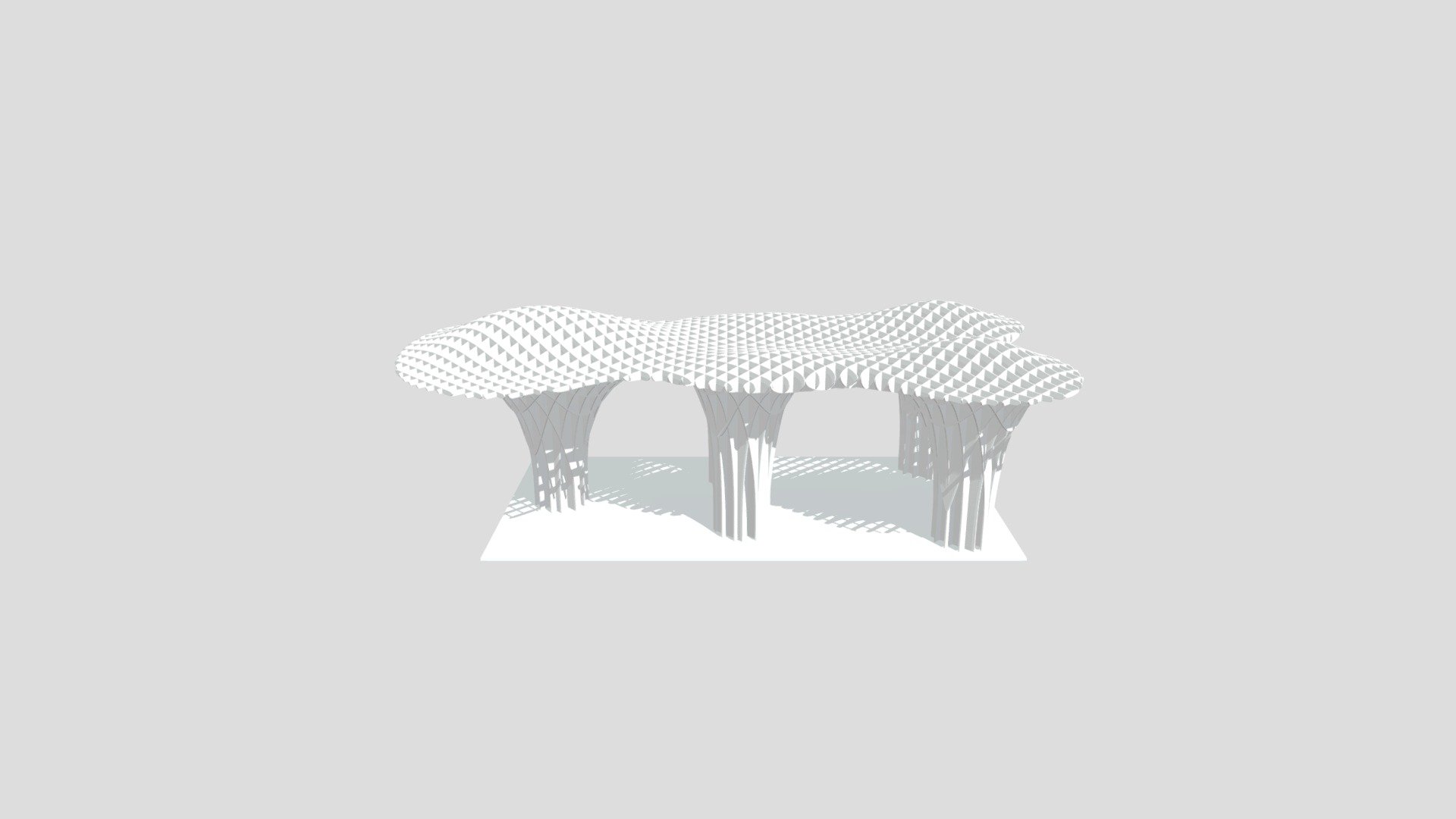 Ribshrooms Pavilion | Waffle Structure - 3D model by Amr.Khaled5 ...