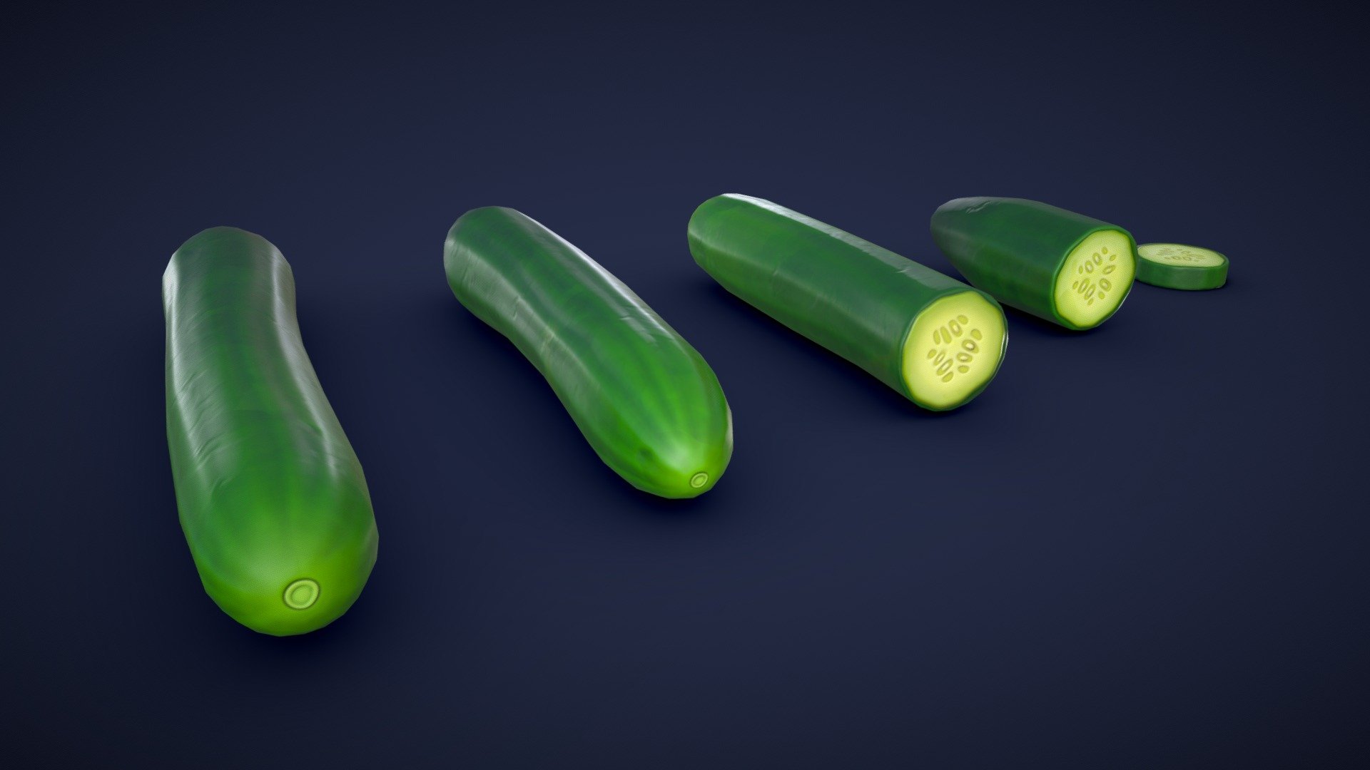 Stylized Cucumber - Low Poly - Buy Royalty Free 3D model by LarkArt ...