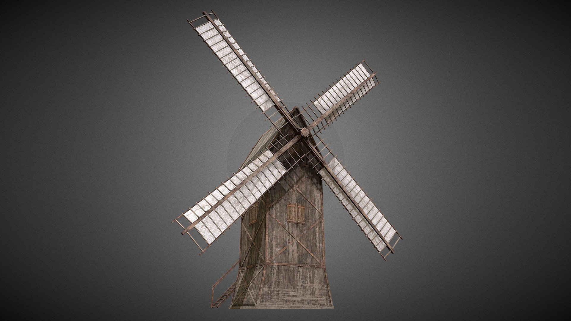 Wooden Windmill - 3D model by @blue.blender.print (@arobaco) [ec14845] - Sketchfab