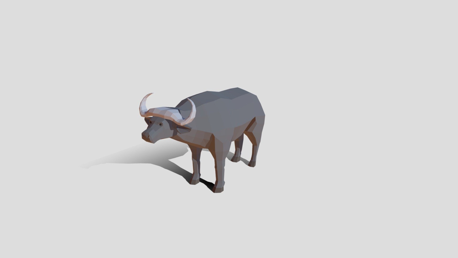 Lowpoly African Buffalo - Download Free 3D model by Ozkan (@Oscarto ...