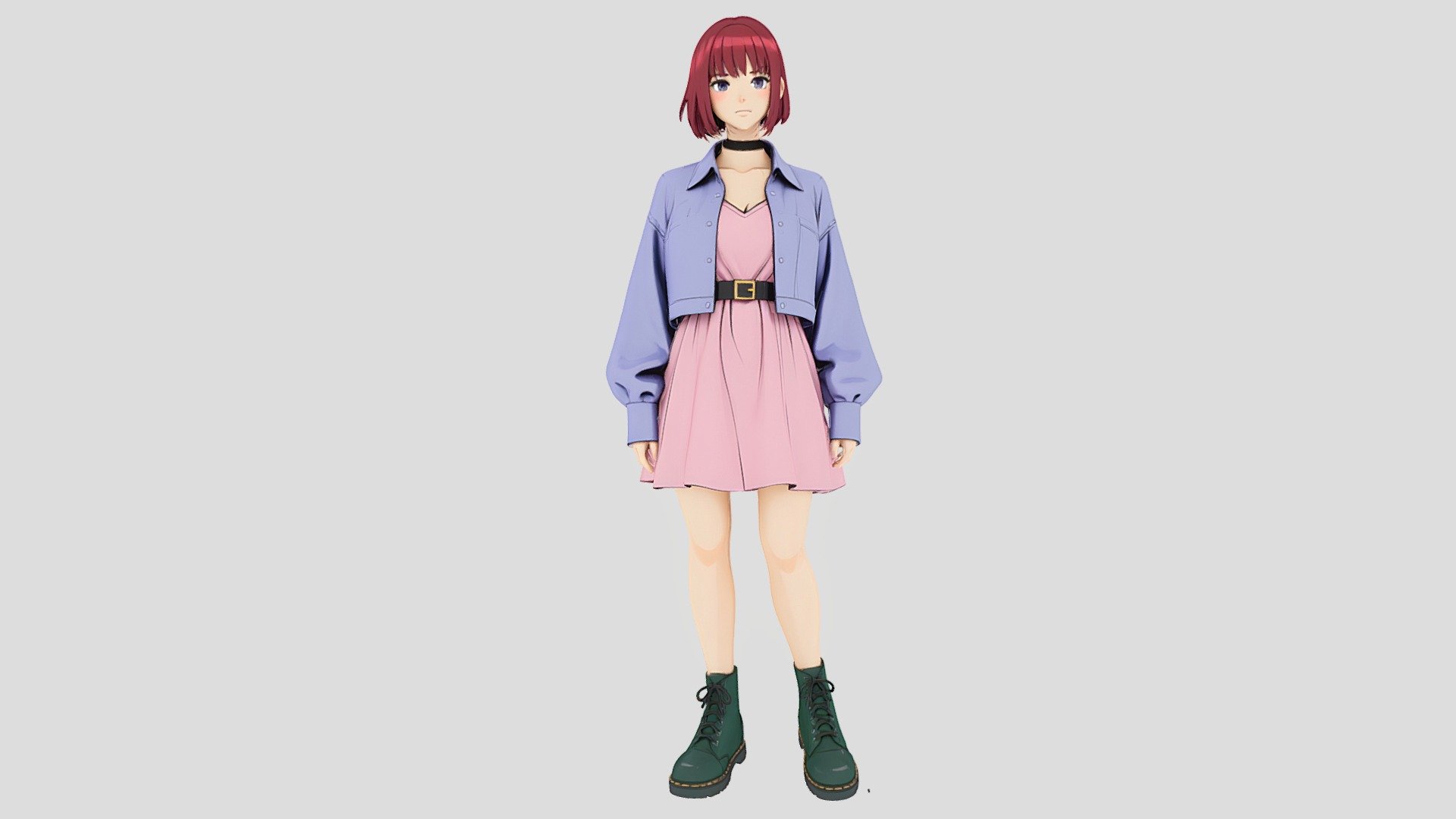 Anime Girl Character - Download Free 3D model by ItsKrish7 [ec164c0 ...